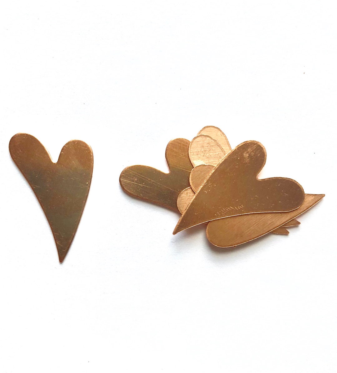 Copper Heart, Small, Heart, Heart Charm, Blank, Copper Stamping, Copper ...