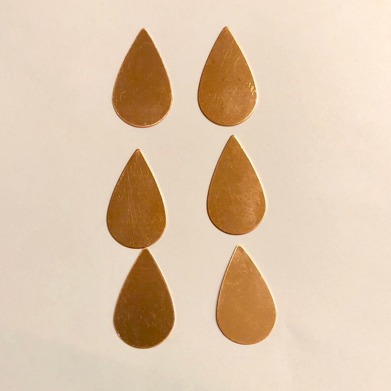 Copper Tear Drop Tear Drop Shape Tear Drop Copper Blank - Etsy