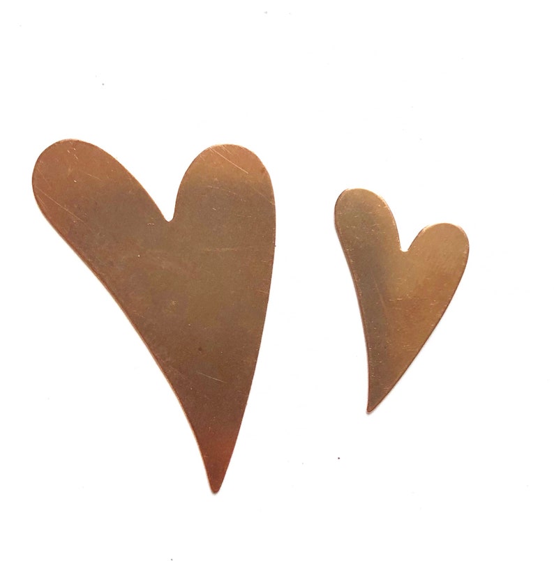 Copper Heart Heart Large Heart Charm Blank Copper - Etsy