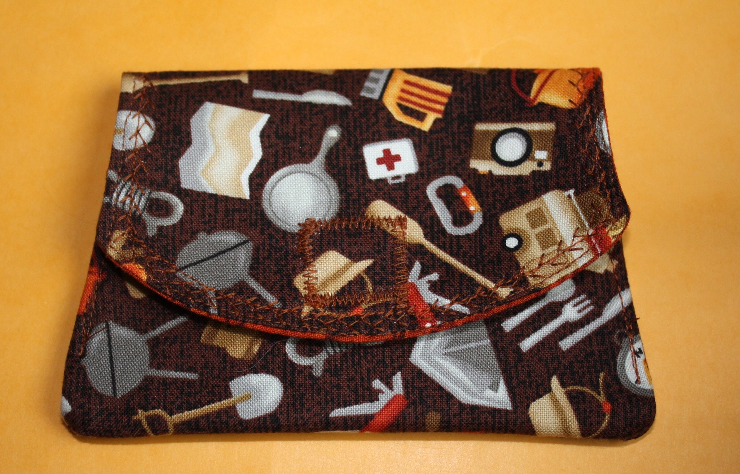 Cardholder Wallet/ Mini Wallet/camping Theme/canoes/tents/shovels ...
