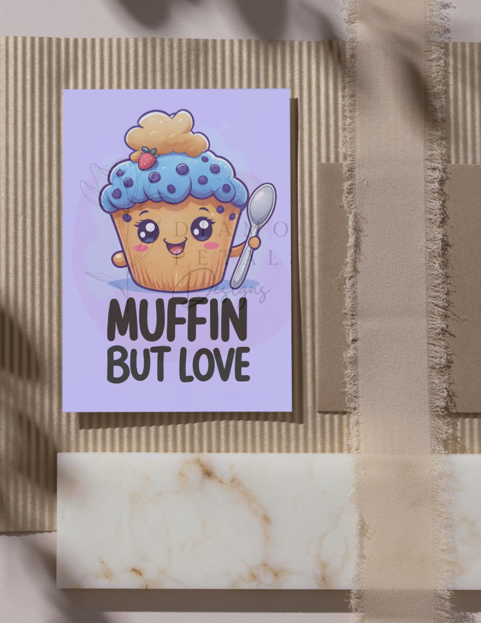 Cute Muffin Cartoon Digital Image (PNG), Muffin but Love, Perfect for ...