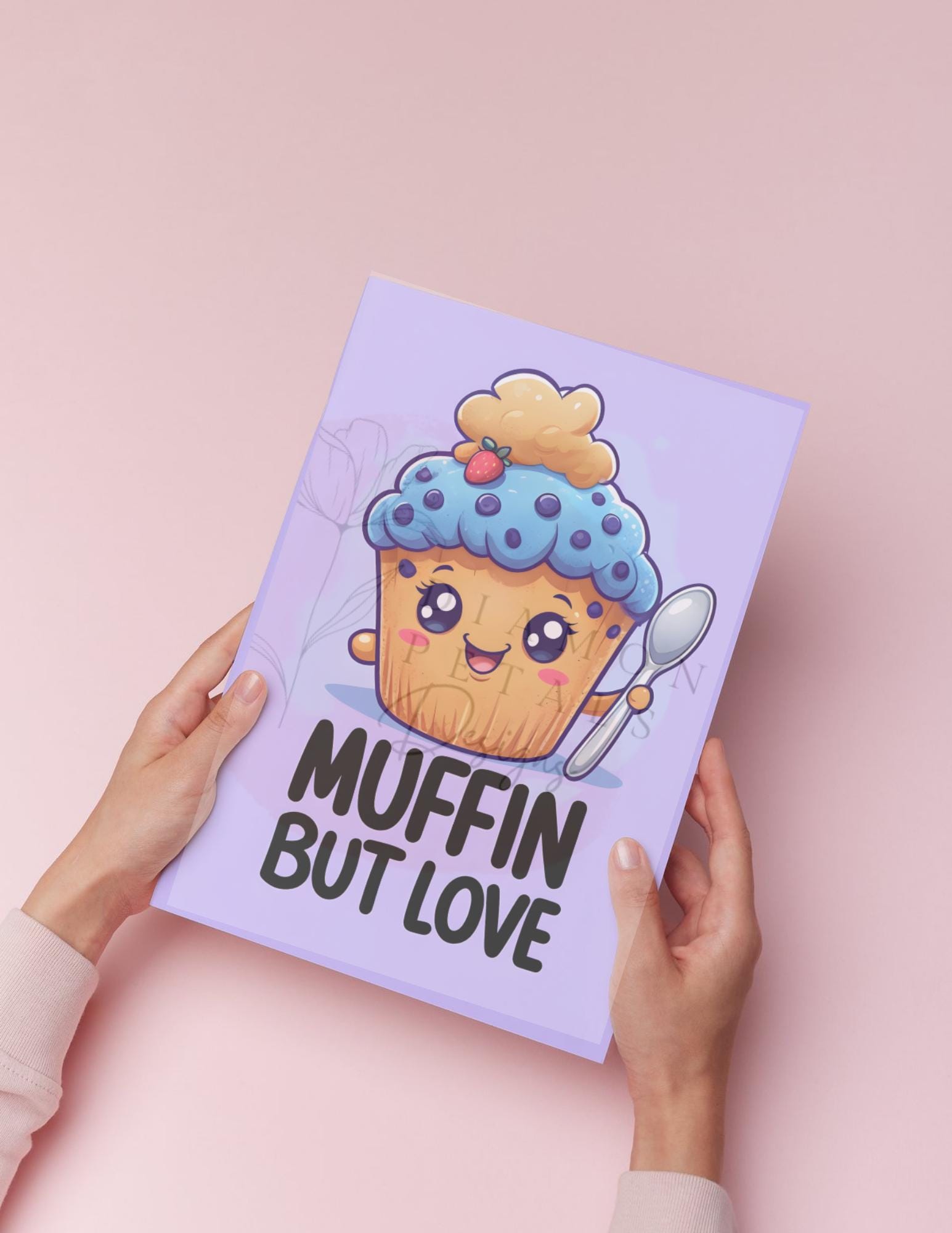 Cute Muffin Cartoon Digital Image (PNG), Muffin but Love, Perfect for ...