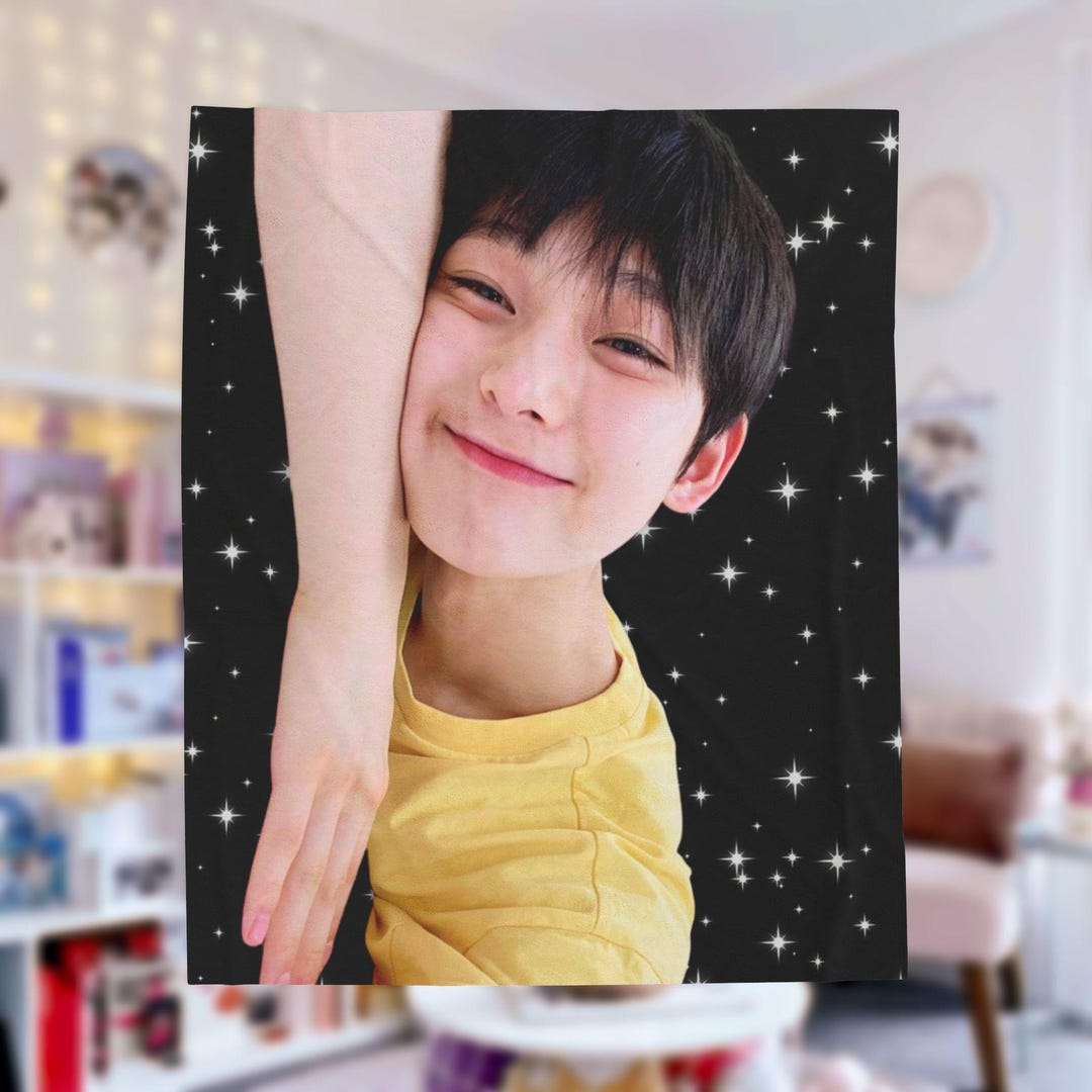 Enha Sunoo Cute Yellow Shirt Plush Blanket, Enha Sunoo Custom Kpop ...