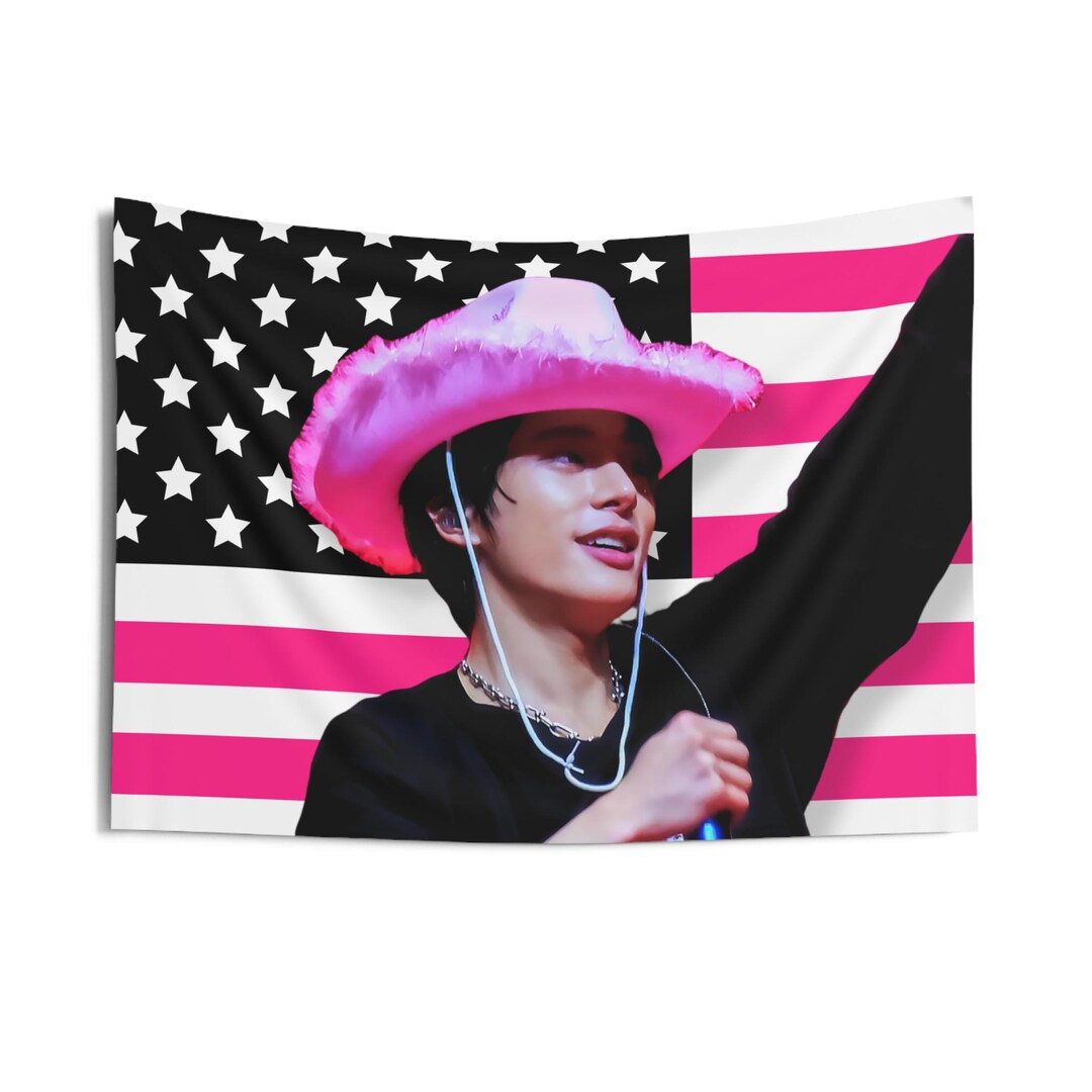 Enha Jake Cowboy America Flag Banner, Enha Jake Custom Kpop Flag, Enha ...