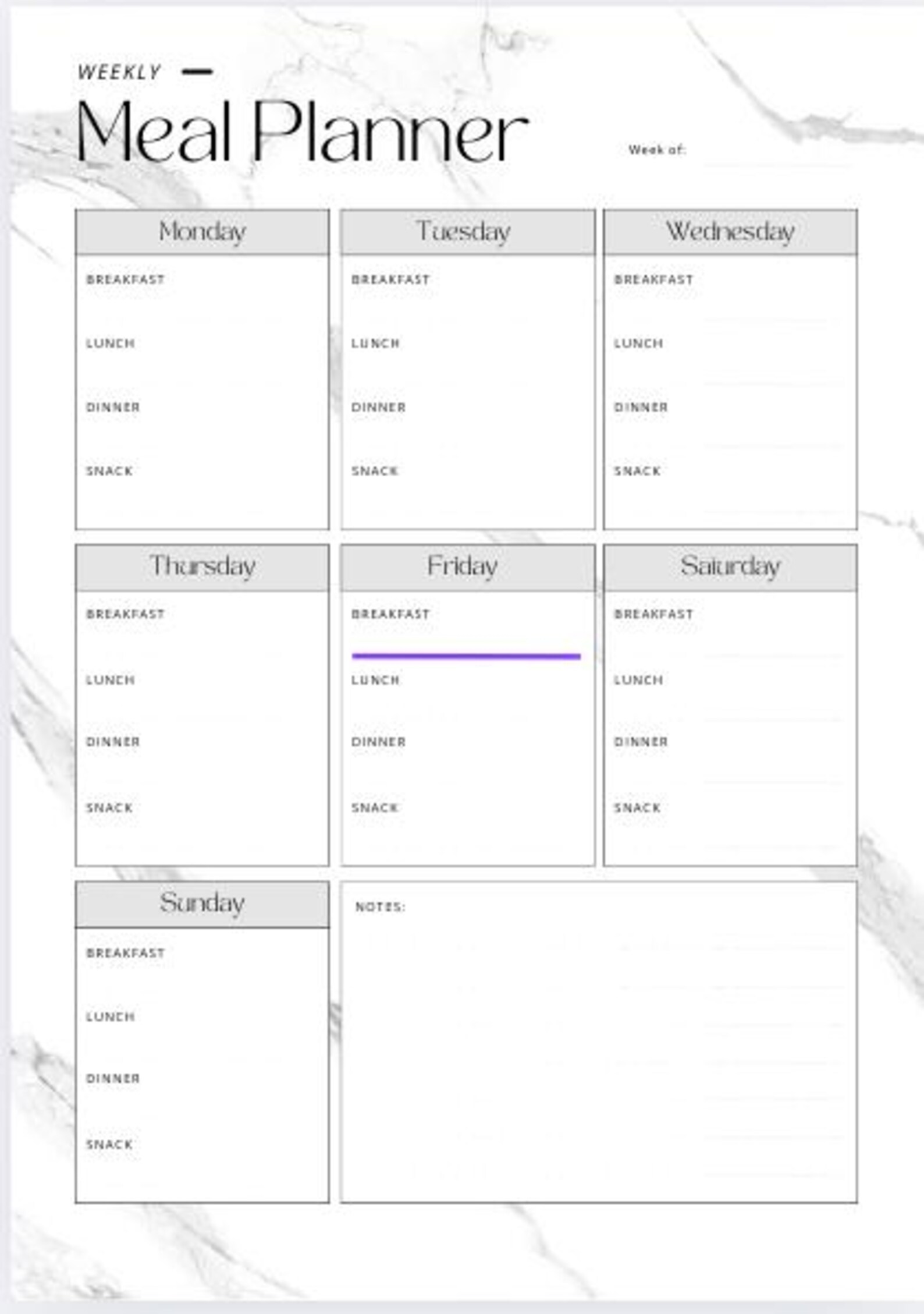 Monthly, Weekly and Daily Meal Planner - Etsy