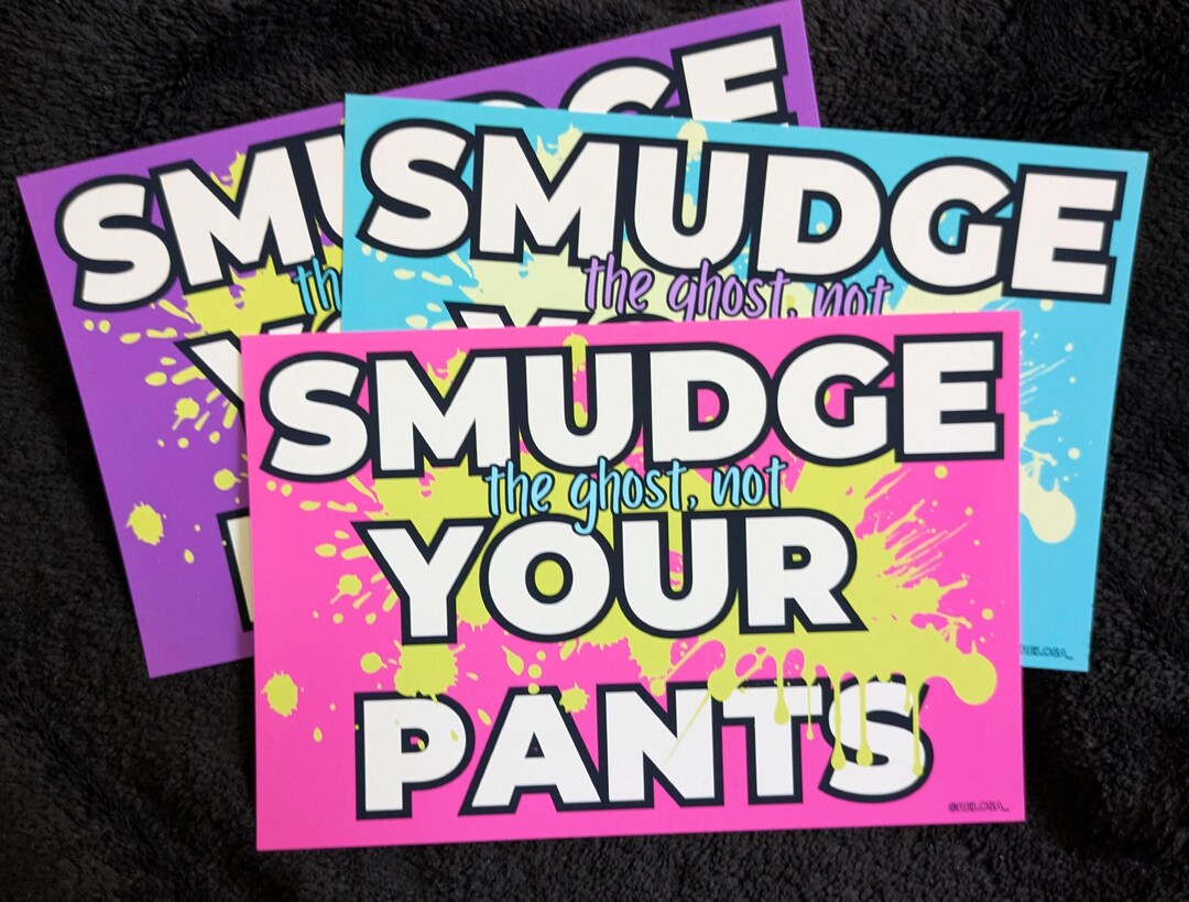 Smudge the Ghost, Not Your Pants | Phasmophobia-inspired 4x6 Card ...