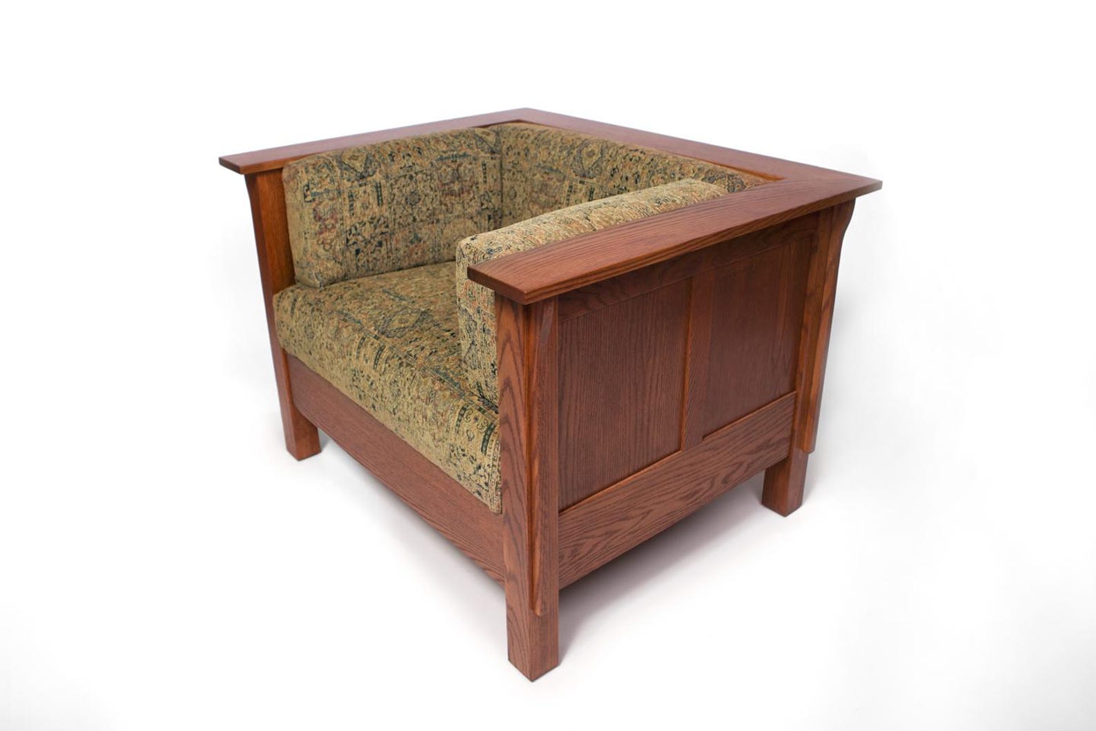 Mission Arts & Crafts Prairie Stickley Style Panel Club Cube Chair - Etsy