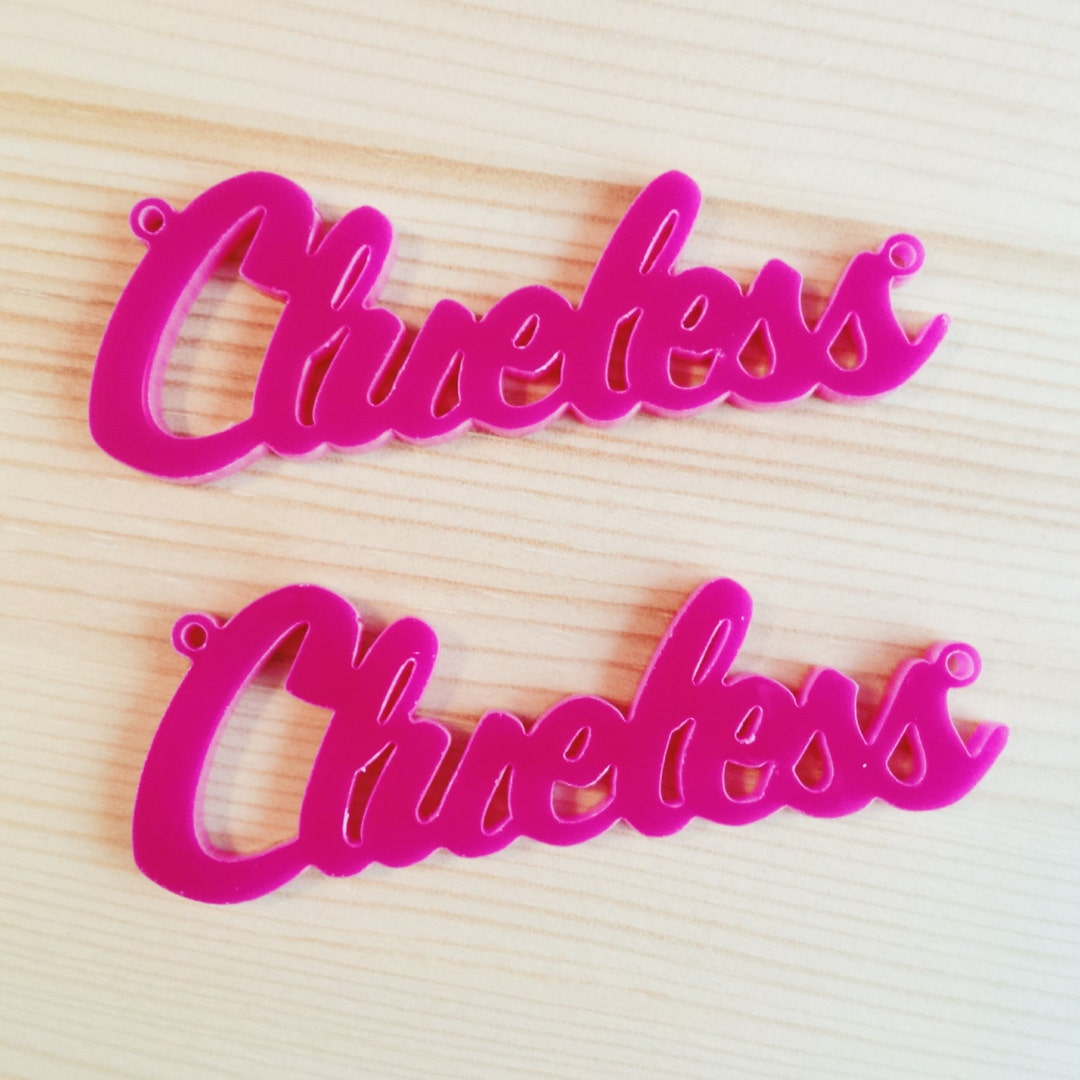 2 X Laser Cut Acrylic Clueless Pendants - Etsy