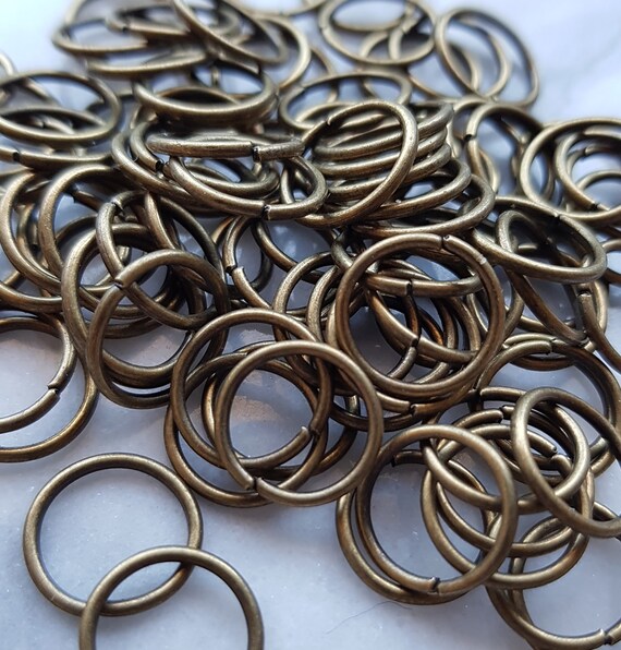 12mm Antique Bronze Jump Rings 100 Pieces Large Jump Rings - Etsy UK