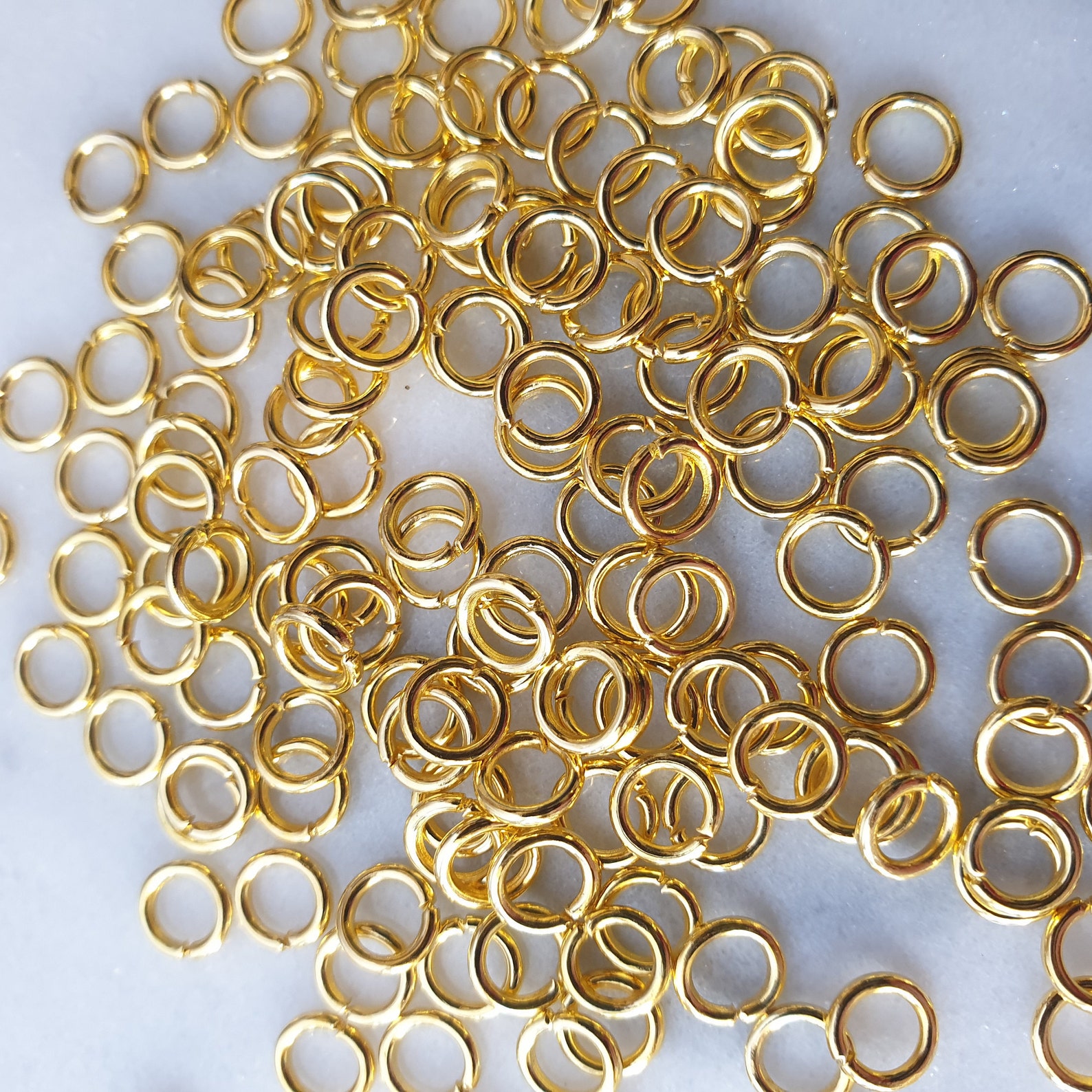 5mm Gold Plated Jump Rings Strong Jewellery Findings 100 | Etsy