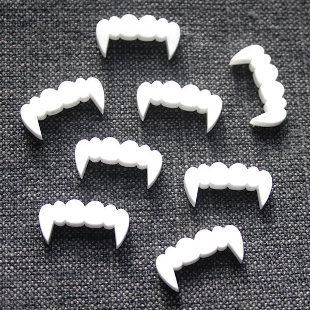 8 X Laser Cut Acrylic Vampire Teeth Cabochon - Etsy