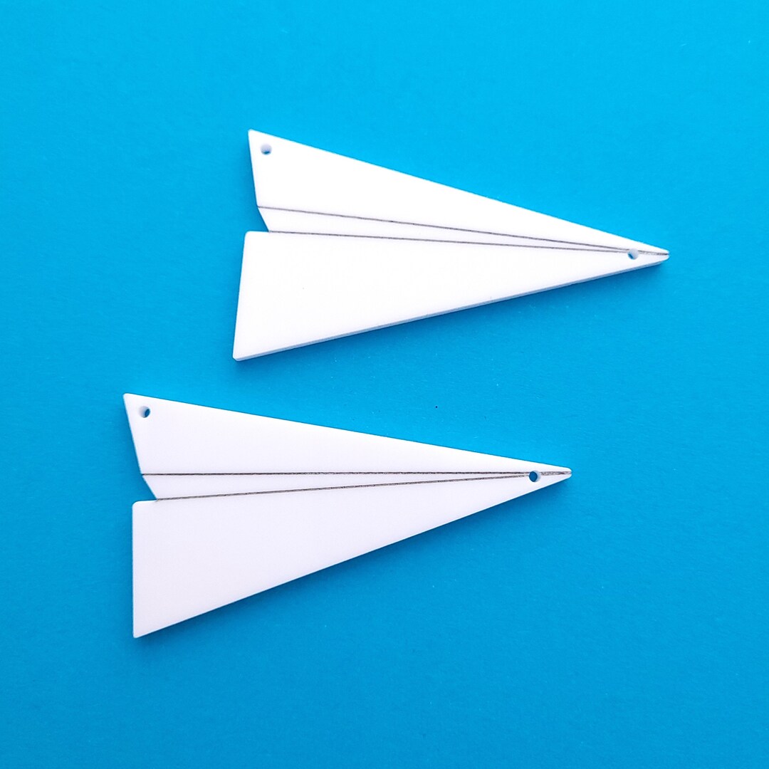 2 X Laser Cut Acrylic Paper Plane Pendants - UK Seller - Etsy