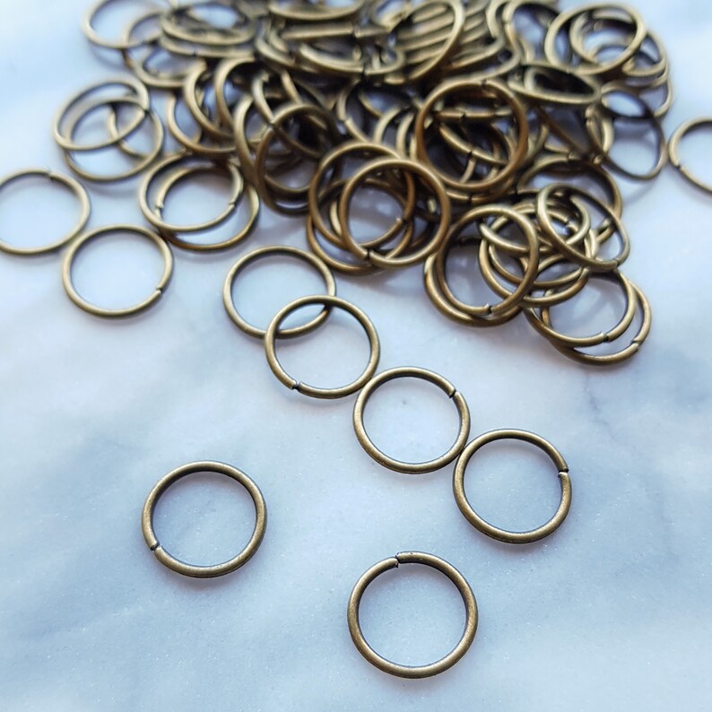 12mm Antique Bronze Jump Rings 100 pieces Large jump rings | Etsy