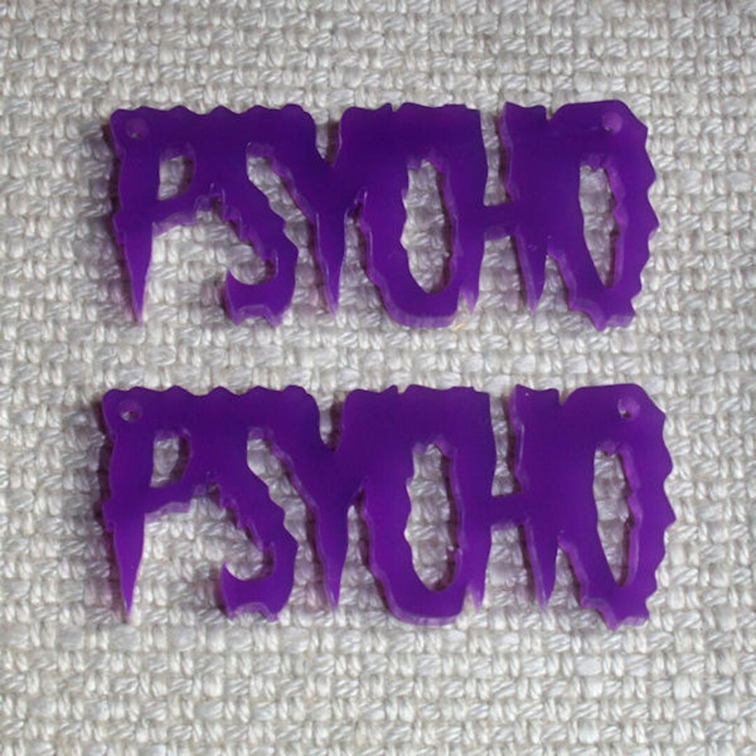 2 X Laser Cut Acrylic Psycho Pendants - Etsy