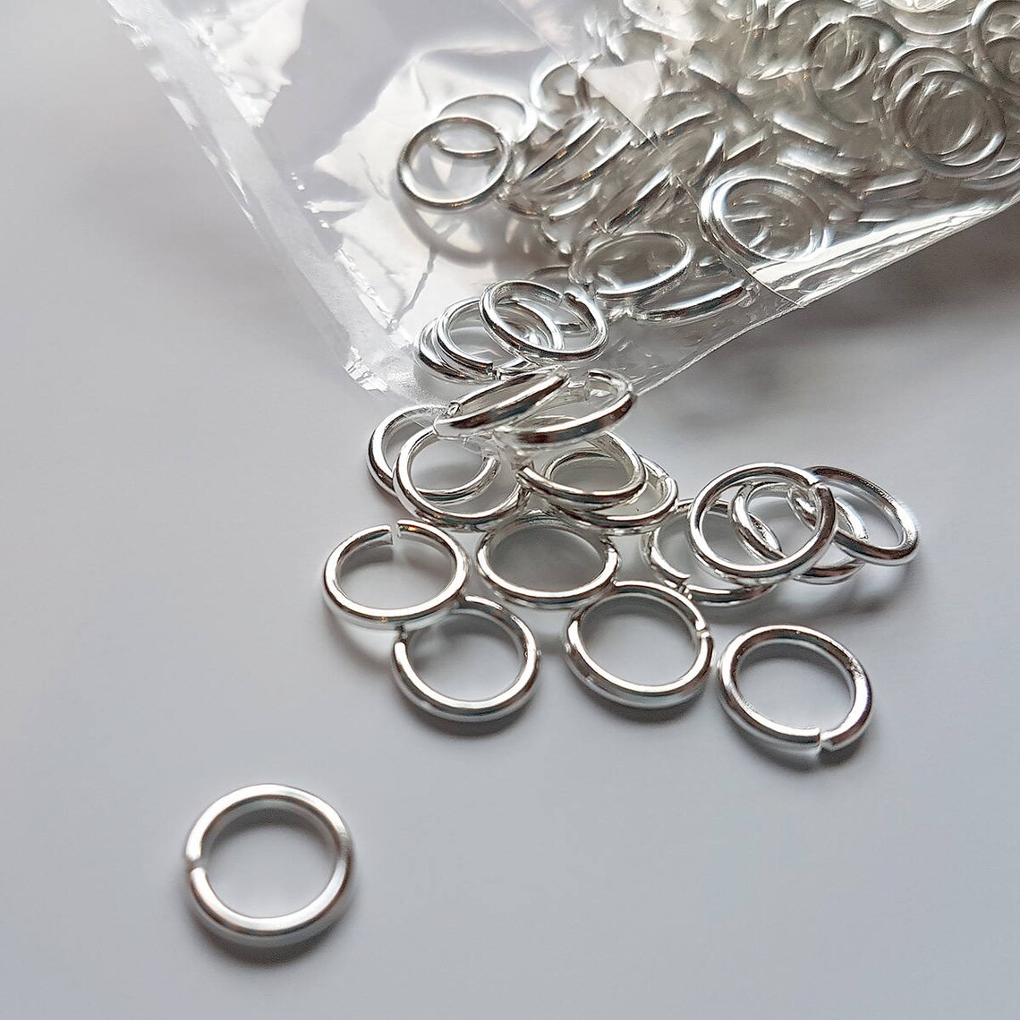 7mm Silver Plated Jump Rings - Strong Jewellery Findings - 100 or 500 ...