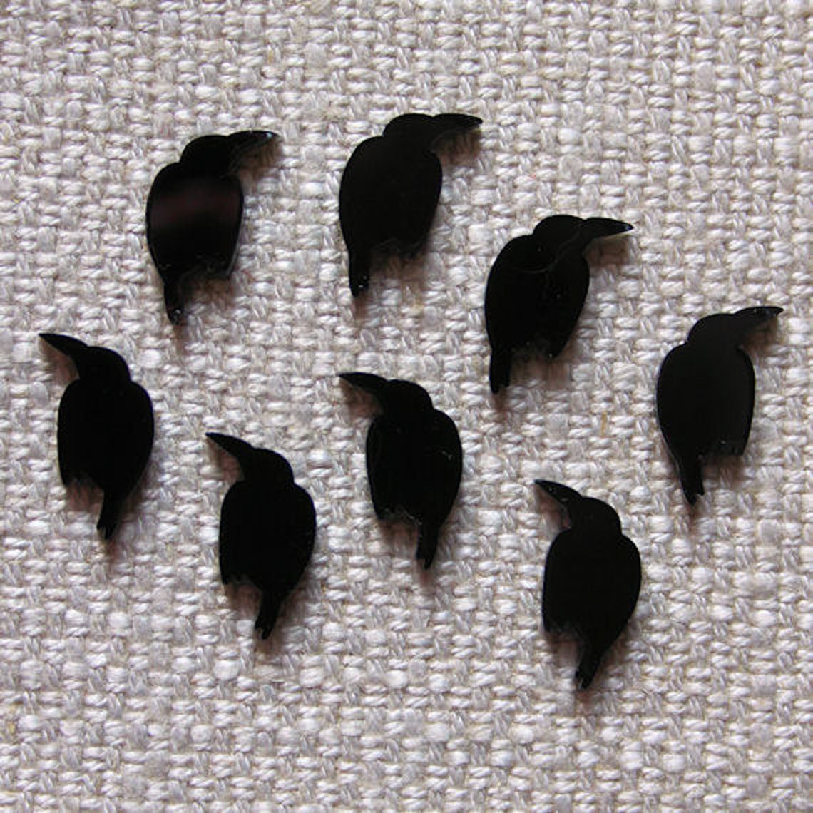 8 X Laser Cut Acrylic Raven Cabochons - Etsy