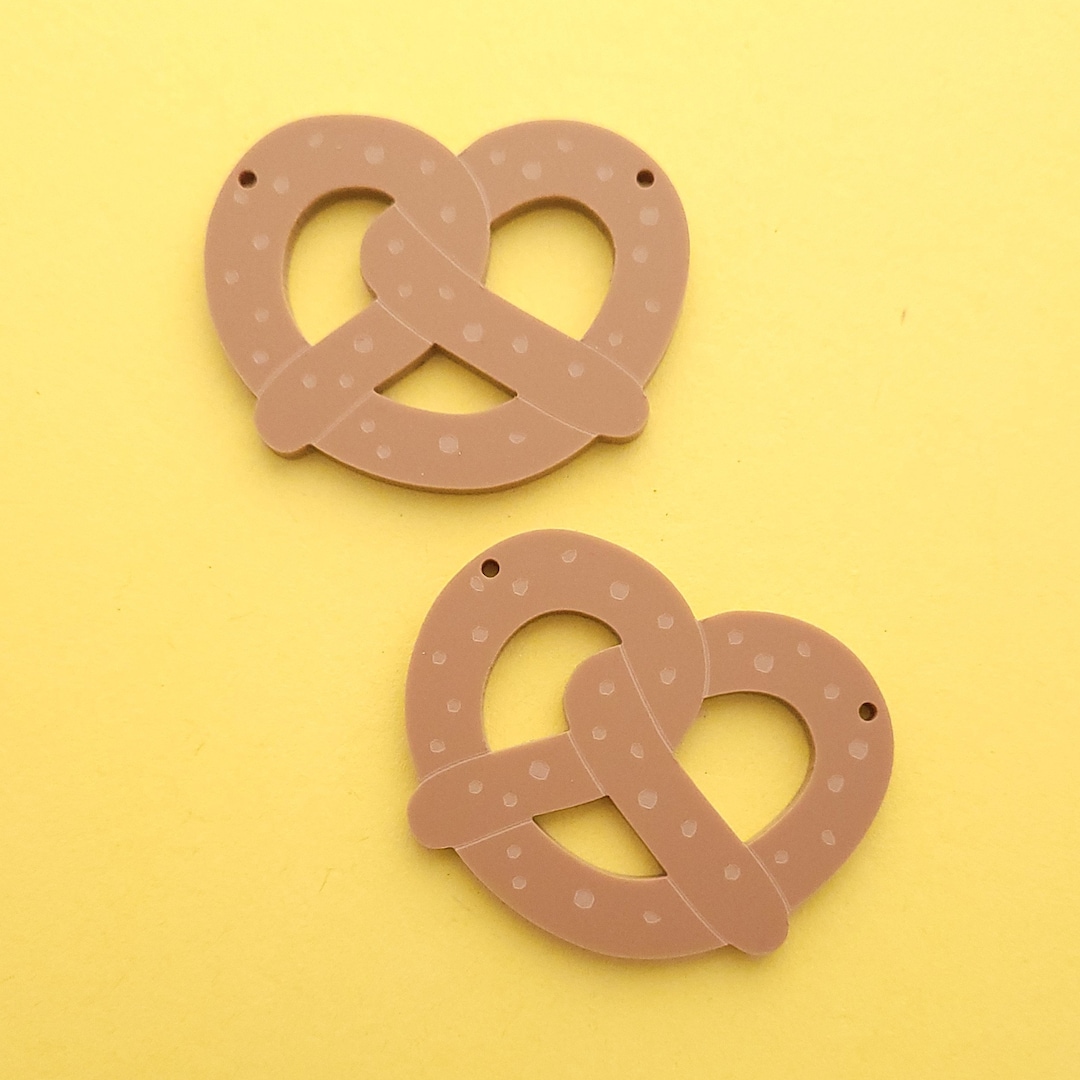 2 X Laser Cut Acrylic Pretzel Charms - UK Seller - Etsy