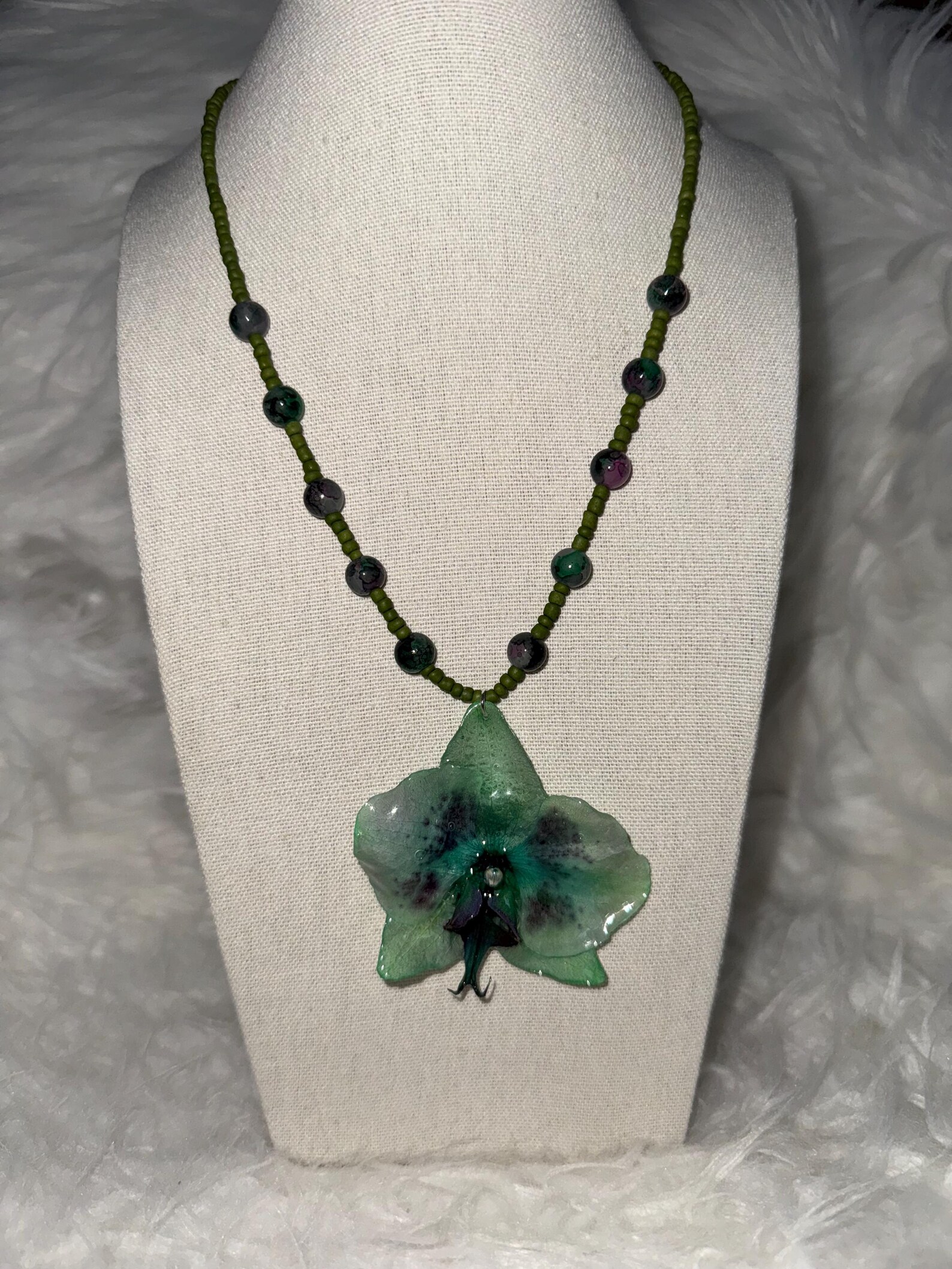 Real Orchid and Hibiscus Necklace in Resin - Etsy