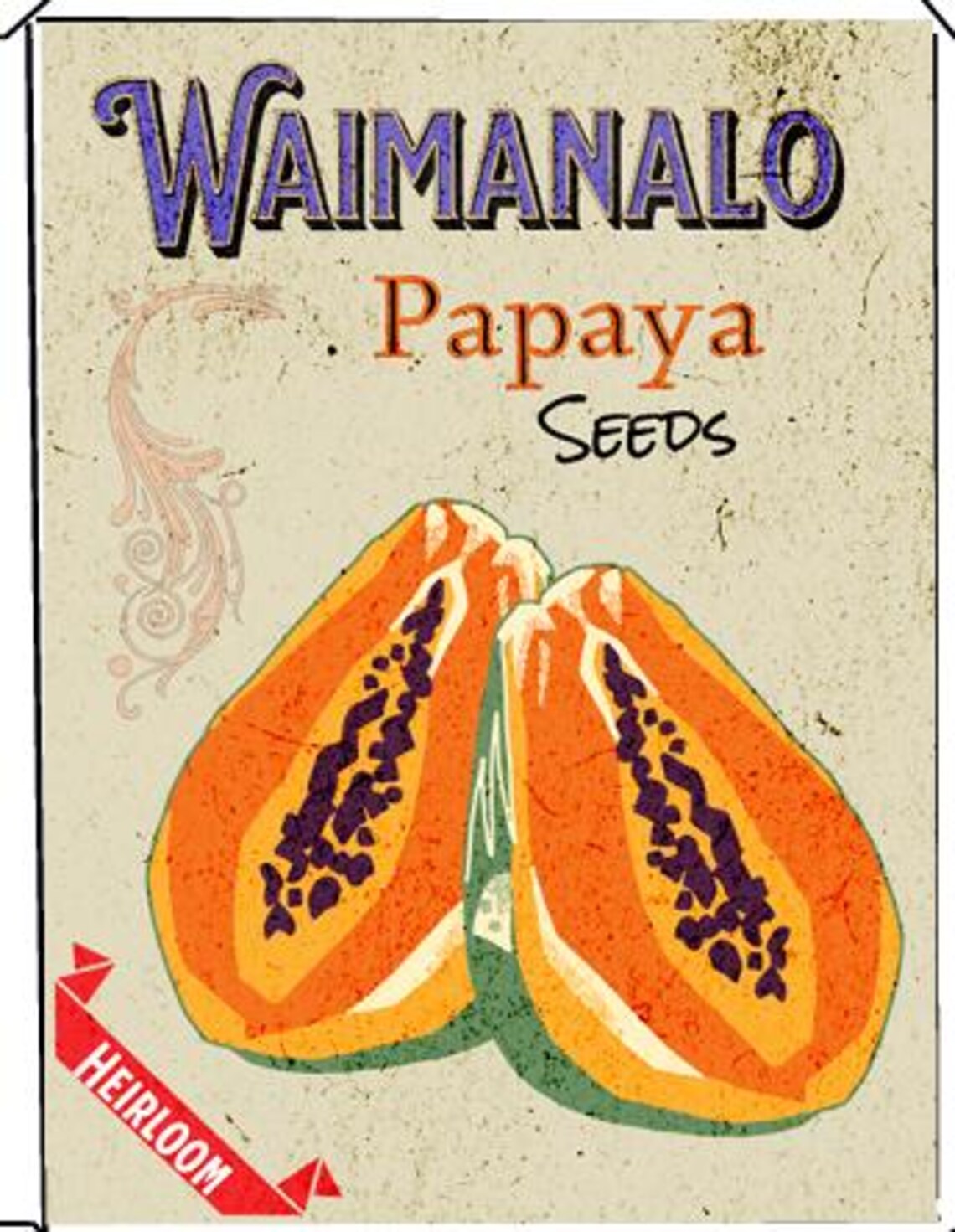 Waimanalo Papaya Seed Packet Printable – Rare Tropical Fruit PDF – DIY ...