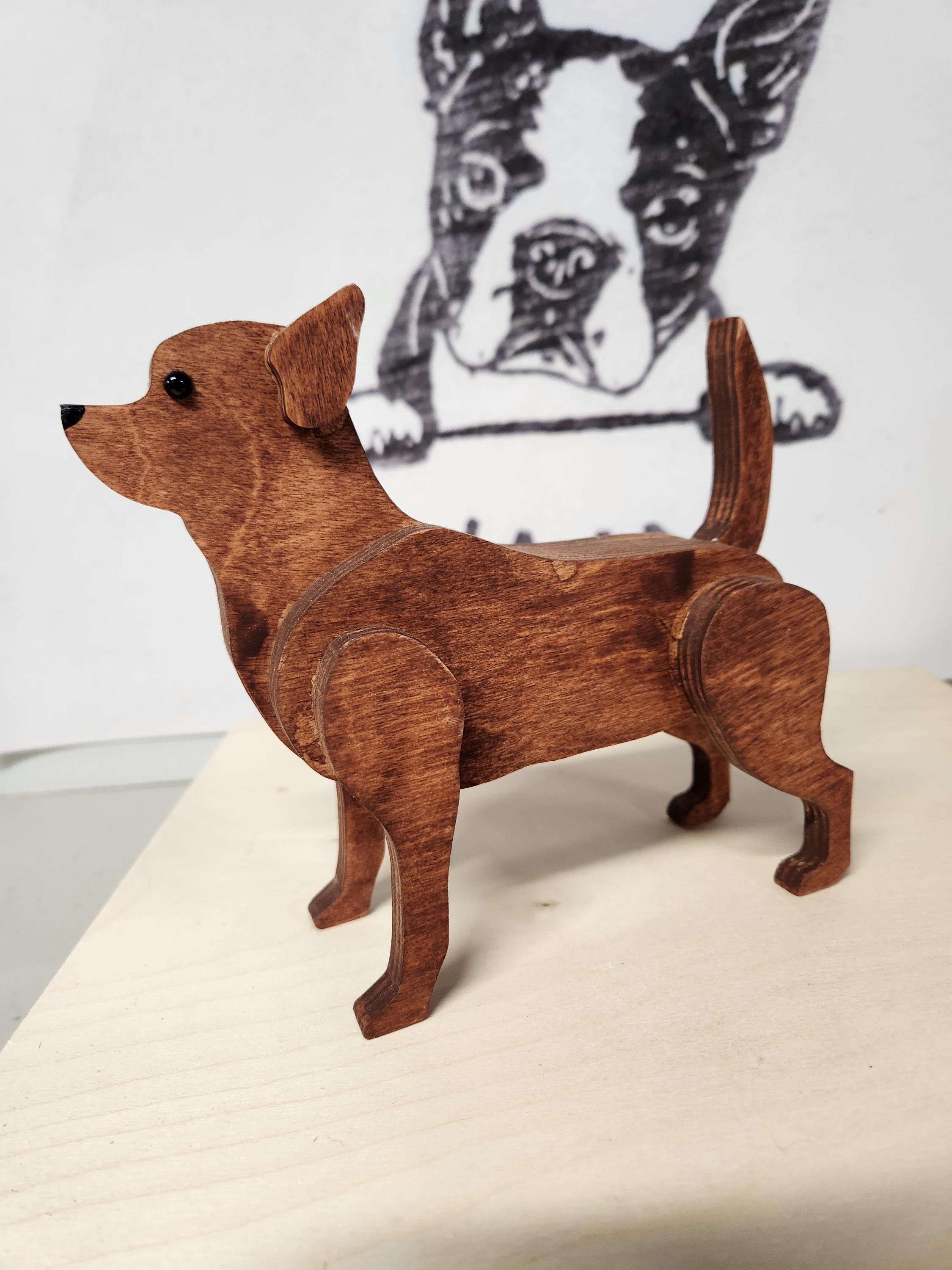 Layered Stained Dog Figure - Etsy