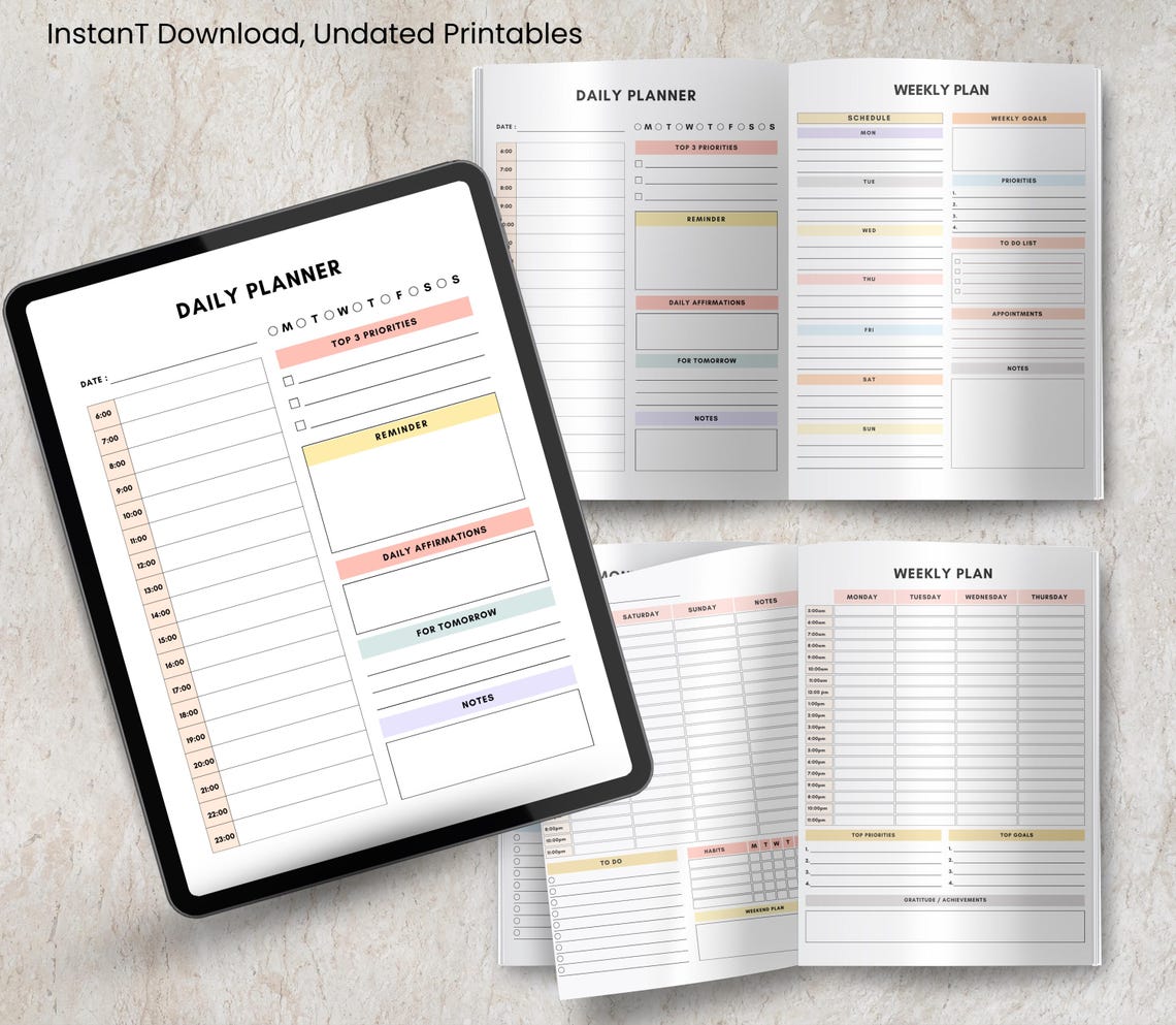 2025 Goal Planner, Daily Organizer, Productivity Journal, Goal Setting ...