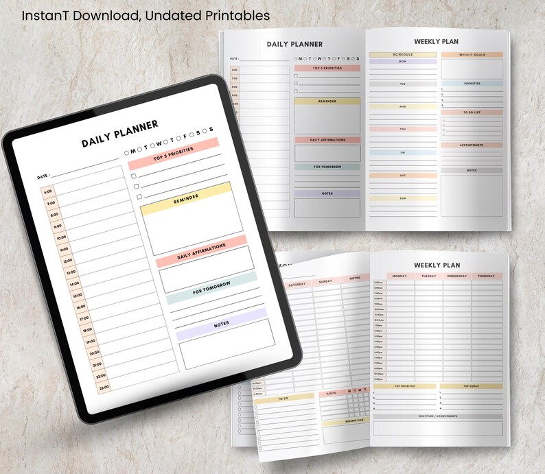2025 Goal Planner, Daily Organizer, Productivity Journal, Goal Setting ...