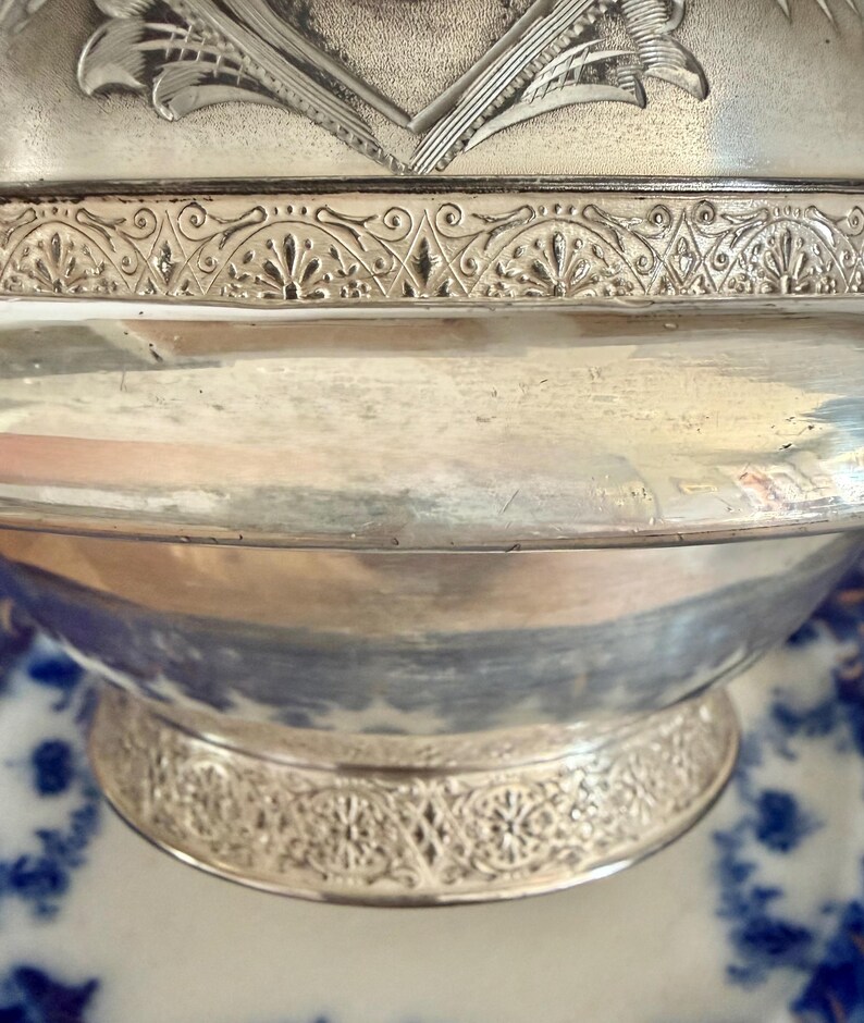 Antique Silverplate Butter Dish, Simpson Hall Miller, Victorian Floral ...