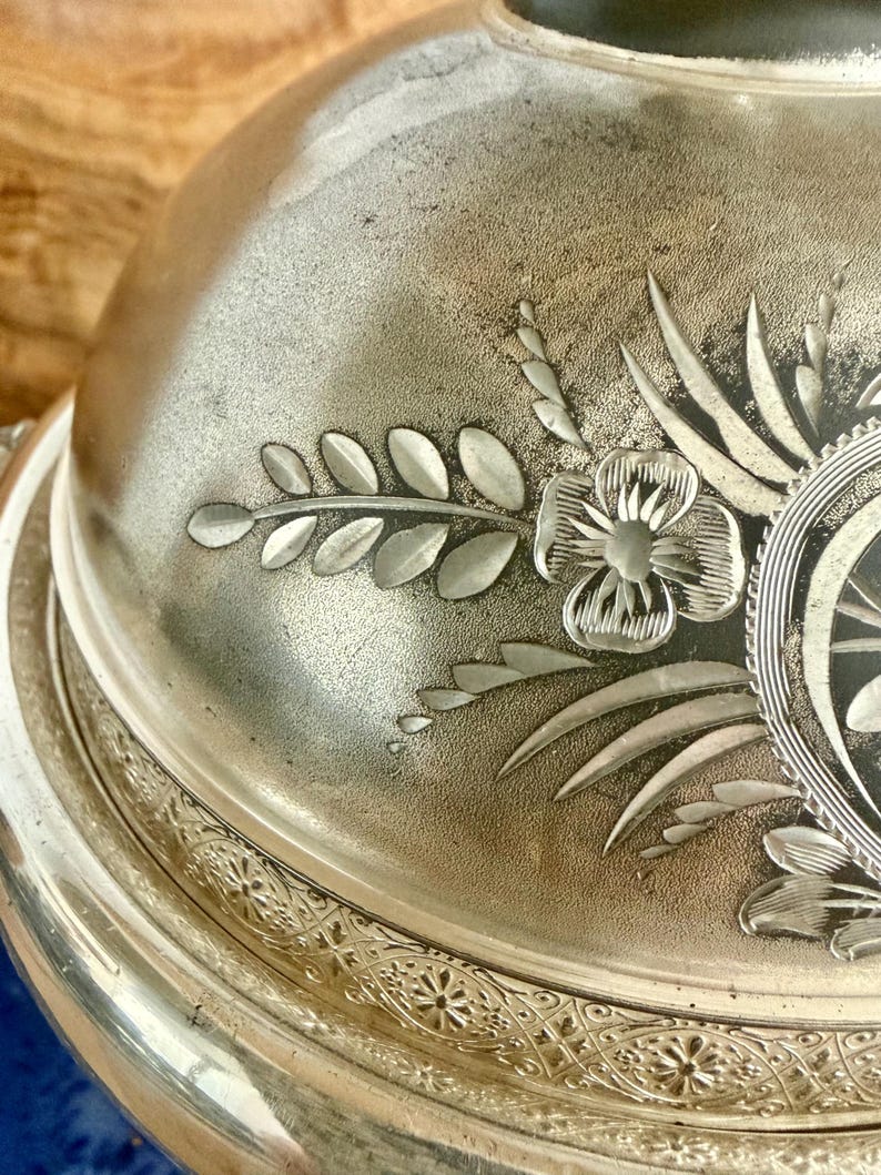 Antique Silverplate Butter Dish, Simpson Hall Miller, Victorian Floral ...