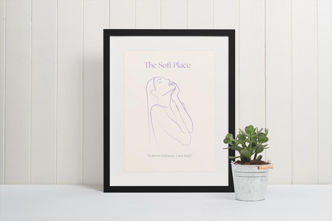 Girly Wall Art Positive Affirmation Art – Modern Minimalist Line Art ...