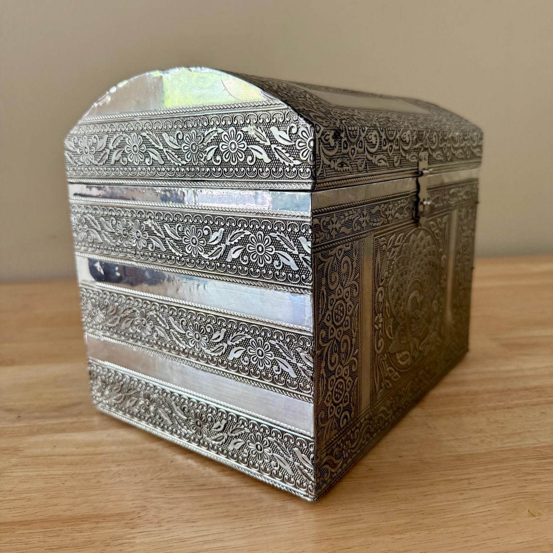Handcrafted Aluminum Oduduwa Chest: Peacock Santeria Cofre - Etsy