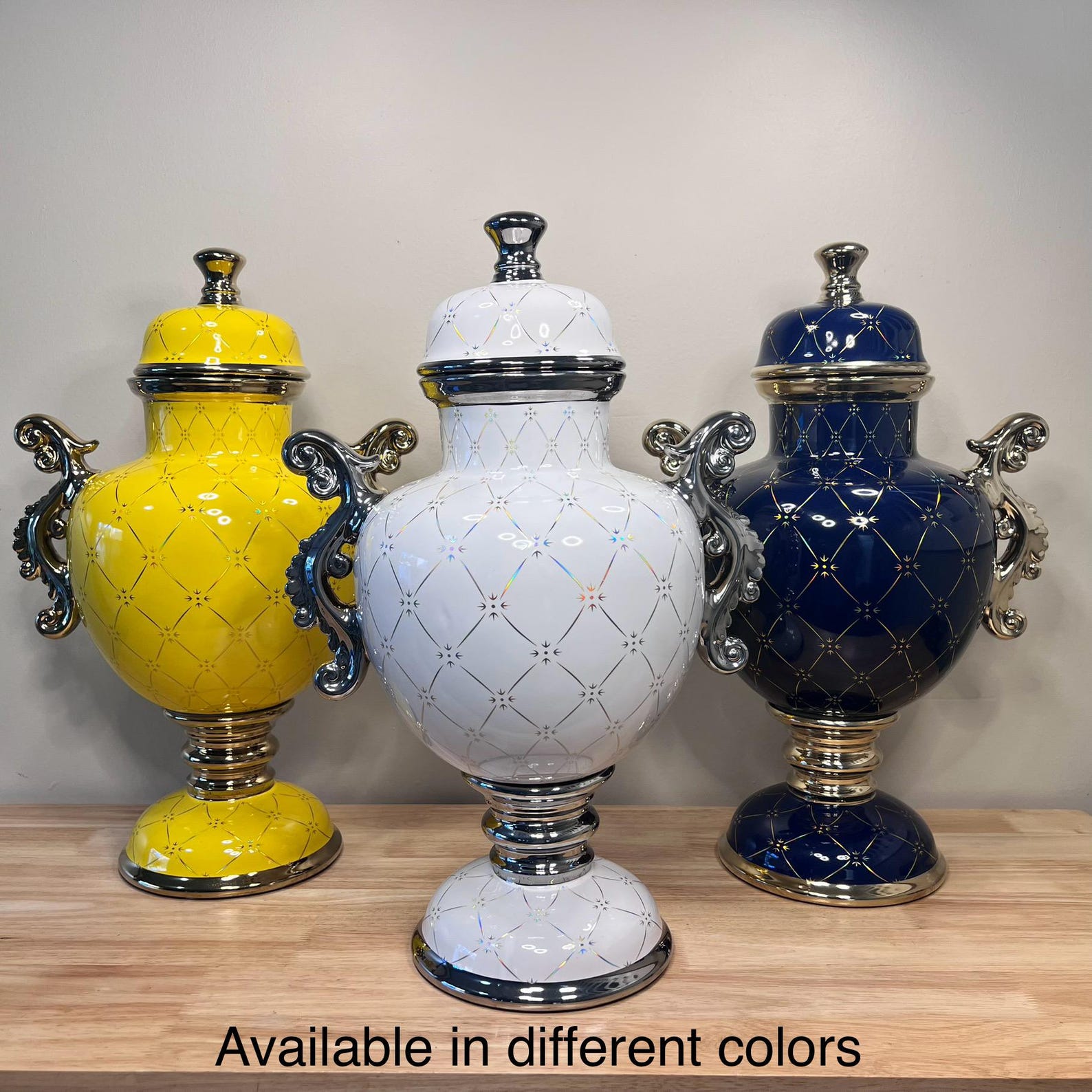 Yemaya Porcelain Tureen: Blue & Gold Orisha Jar (21x13x10) - Etsy