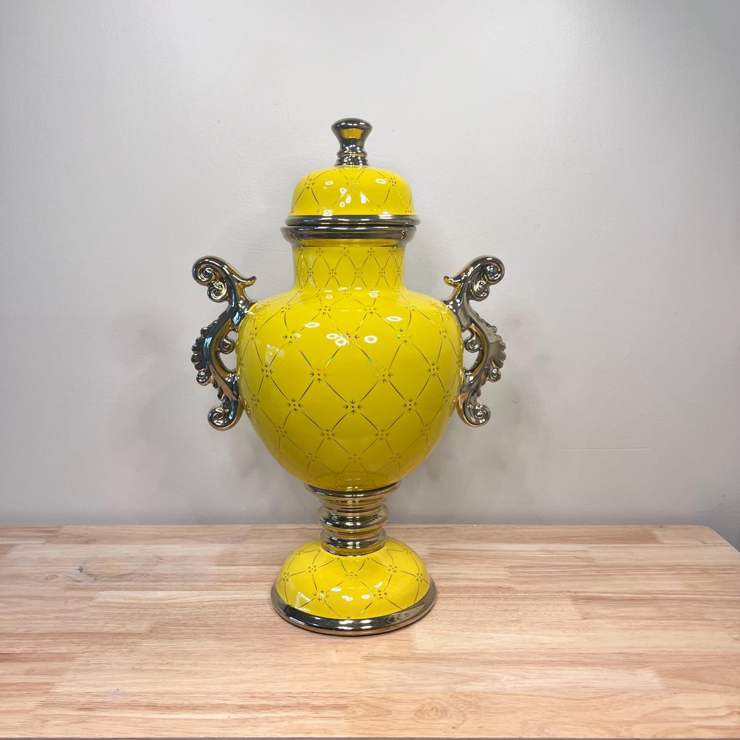 Yemaya Porcelain Tureen: Blue & Gold Orisha Jar (21x13x10) - Etsy