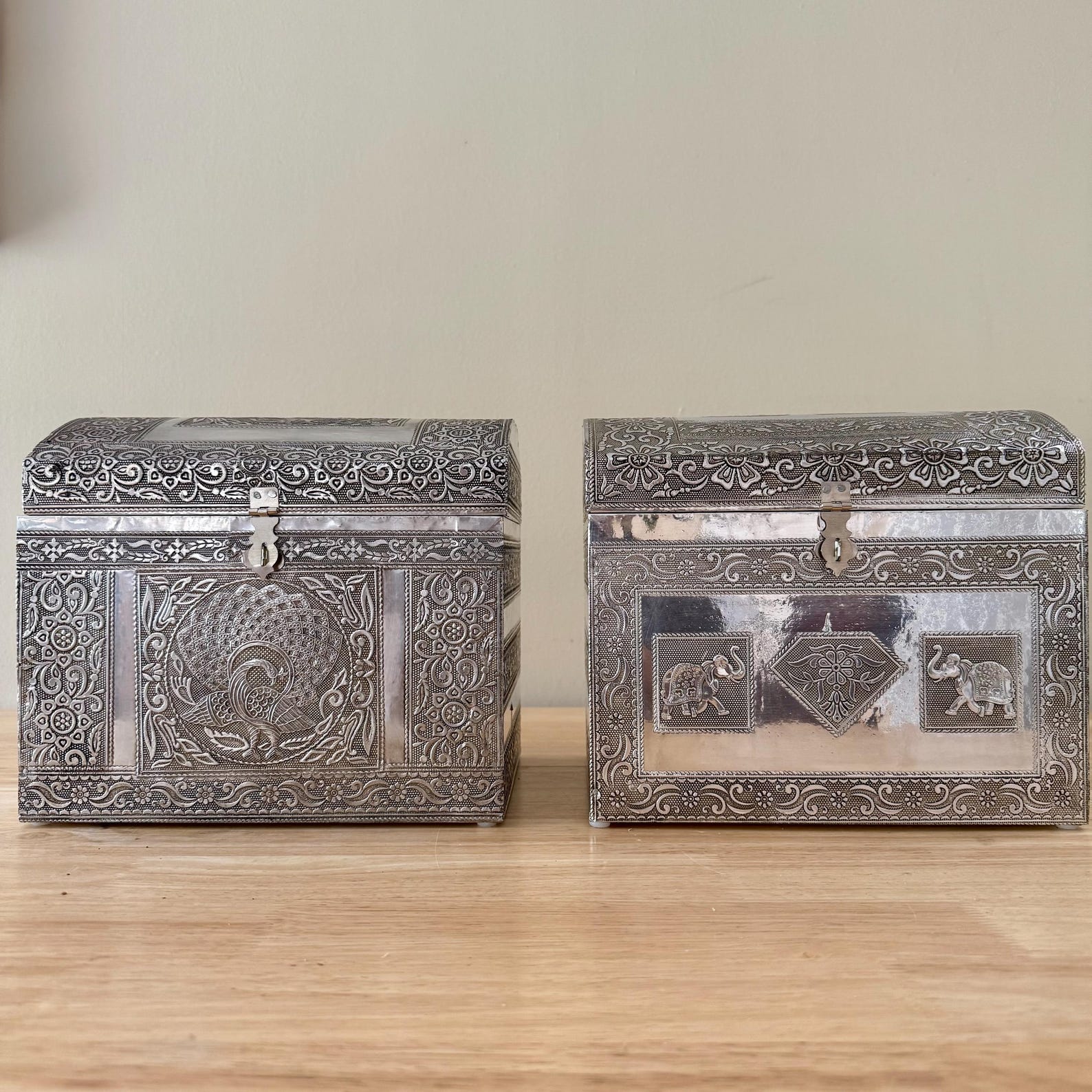 Handcrafted Aluminum Oduduwa Chest: Peacock Santeria Cofre - Etsy