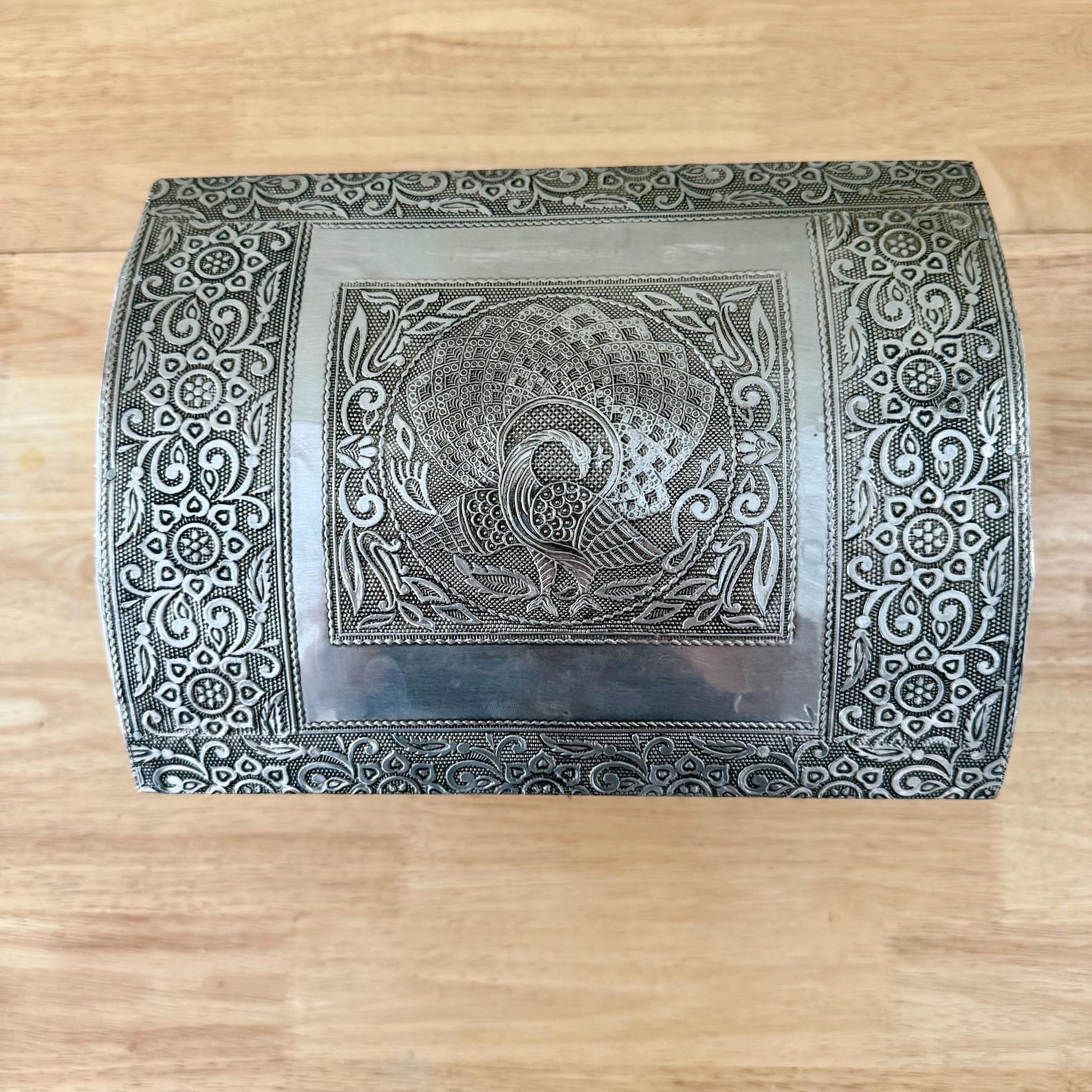 Handcrafted Aluminum Oduduwa Chest: Peacock Santeria Cofre - Etsy