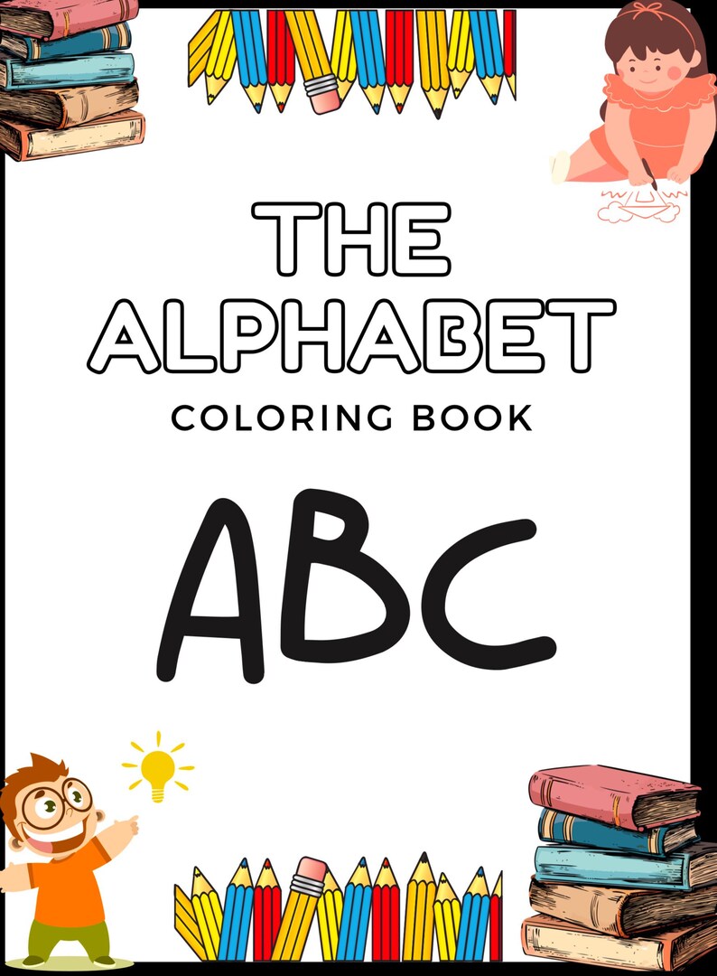Alphabet Coloring Pages & Learning Printables - Etsy