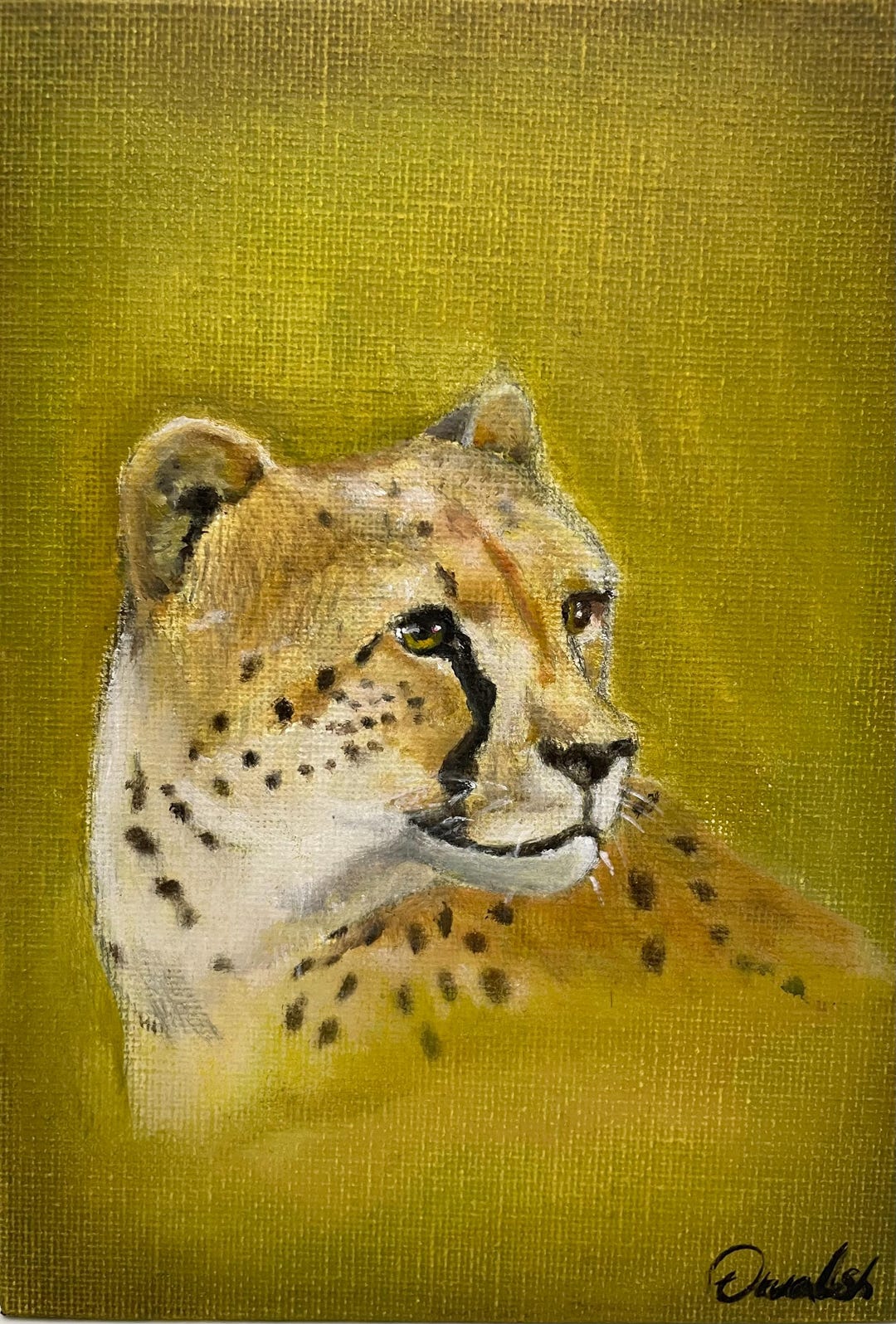 Cheetah Oil Painting - Etsy
