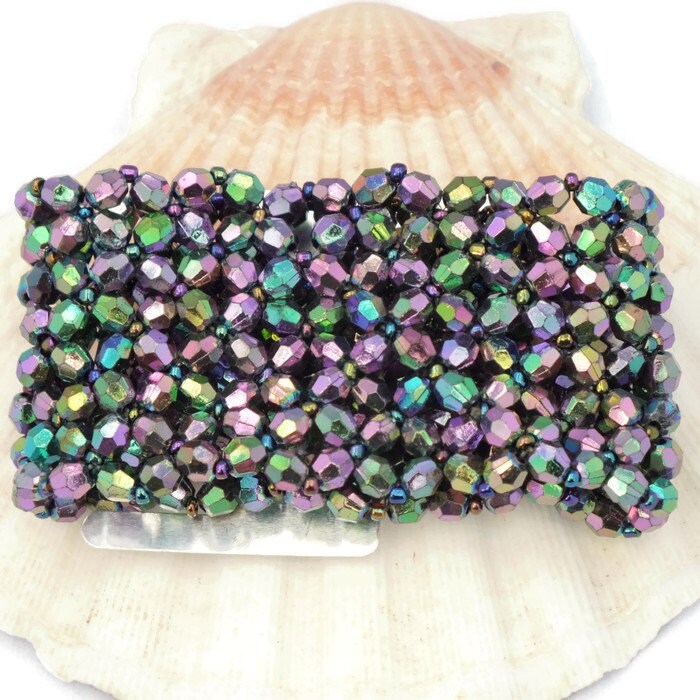 Black Elasticated Beaded Base for Wrist Corsage - Etsy