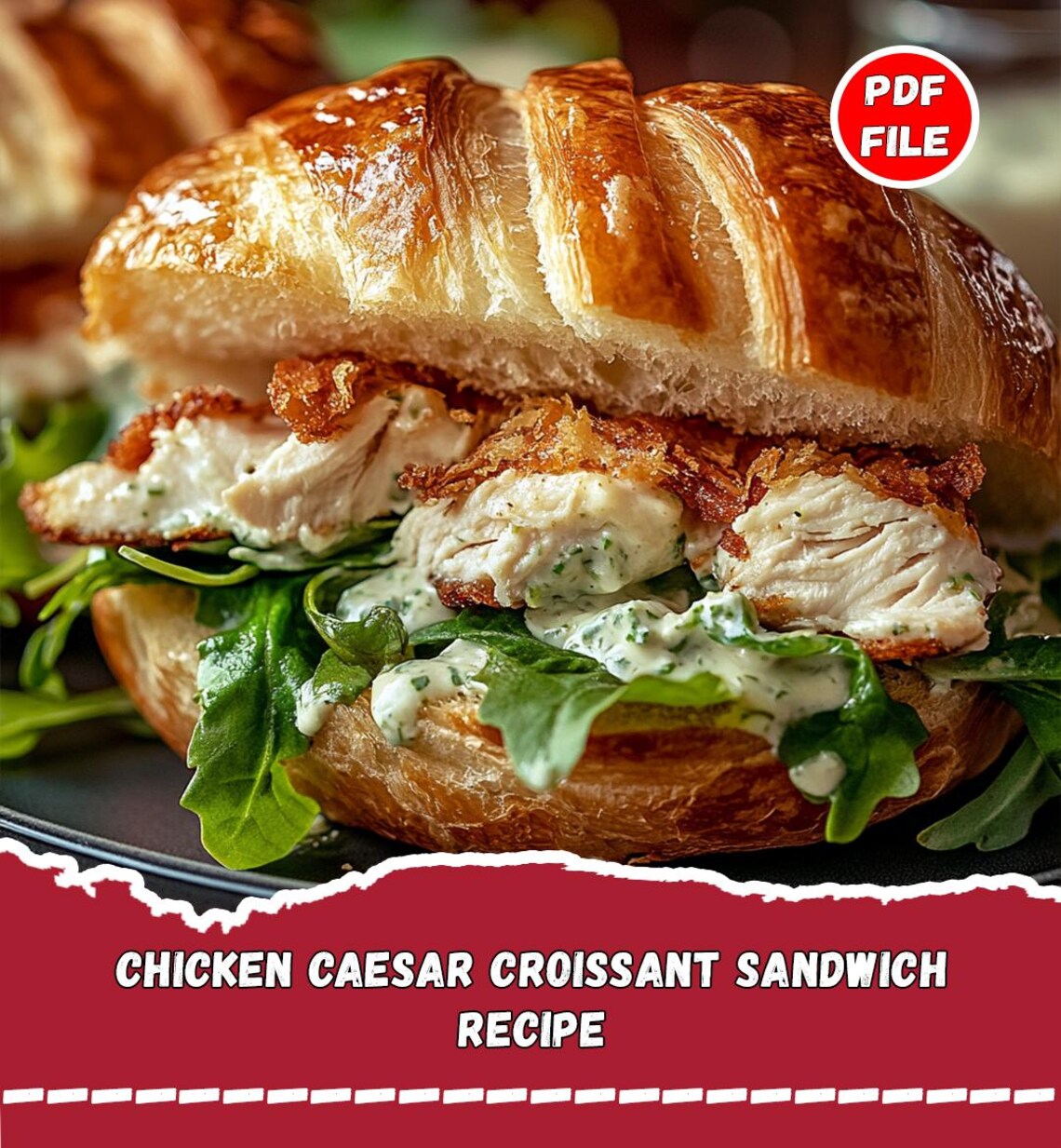 Chicken Caesar Croissant Sandwich Recipe | Creamy & Flavorful Chicken ...