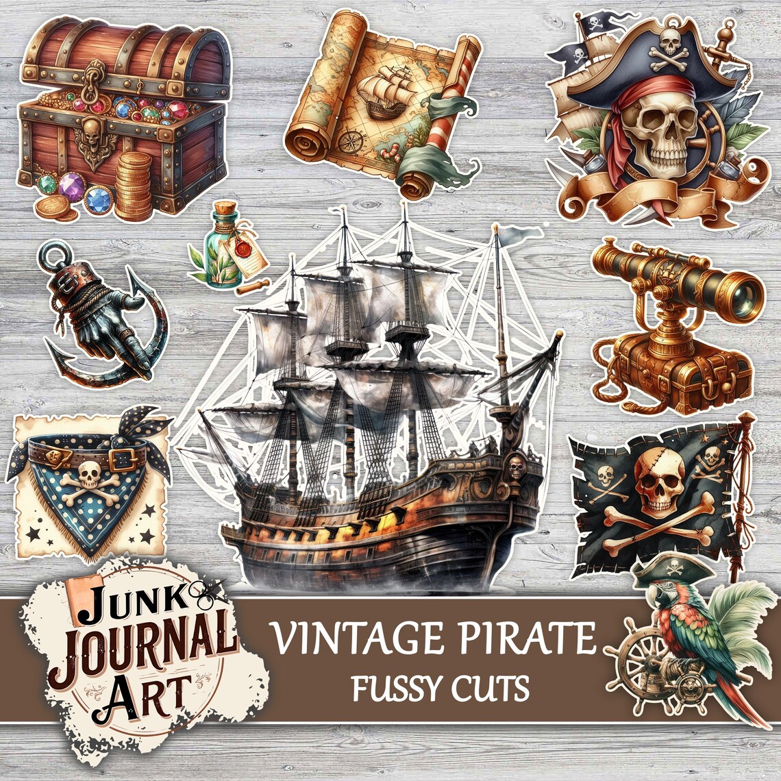 Pirate Junk Journals, Junk Journal Supplies, Junk Journal Kits, Vintage ...