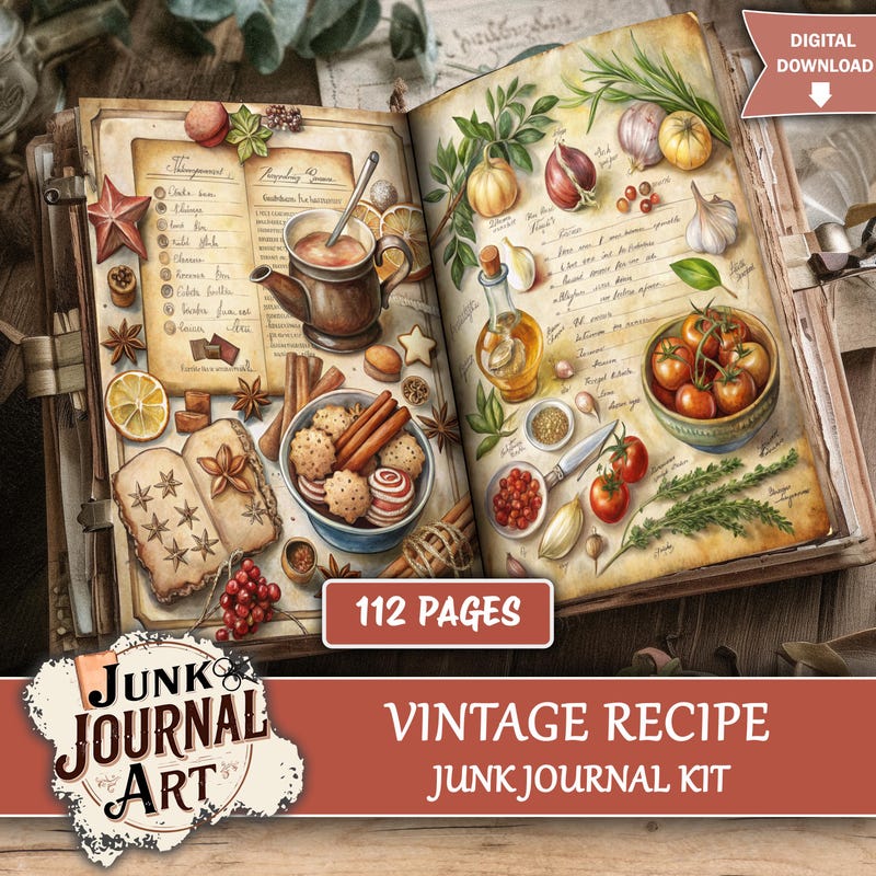 Recipe Pages Clipart - Etsy