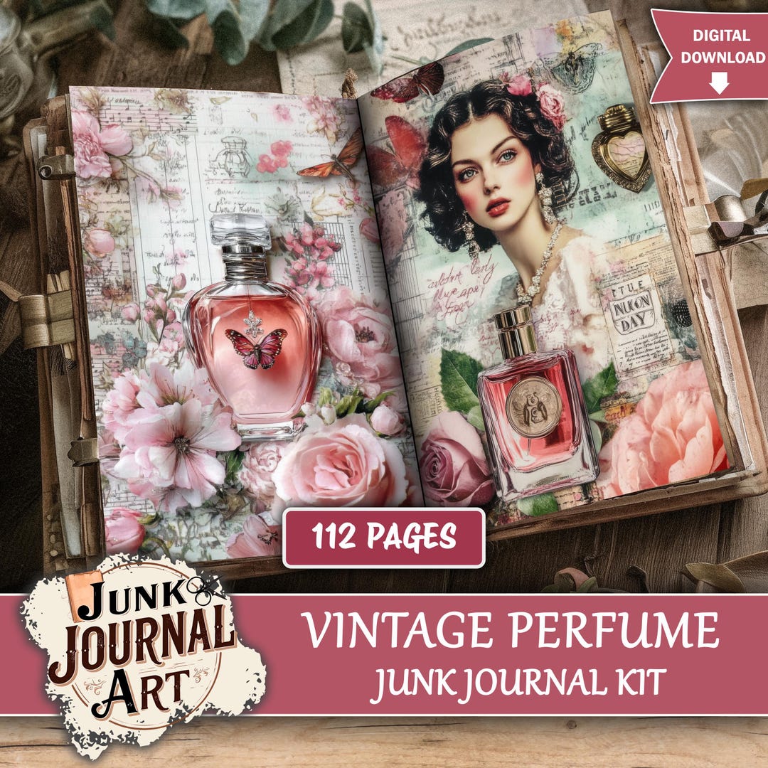 Junk Journal Perfume Bottles, Junk Journal Supplies, Junk Journal Kits ...