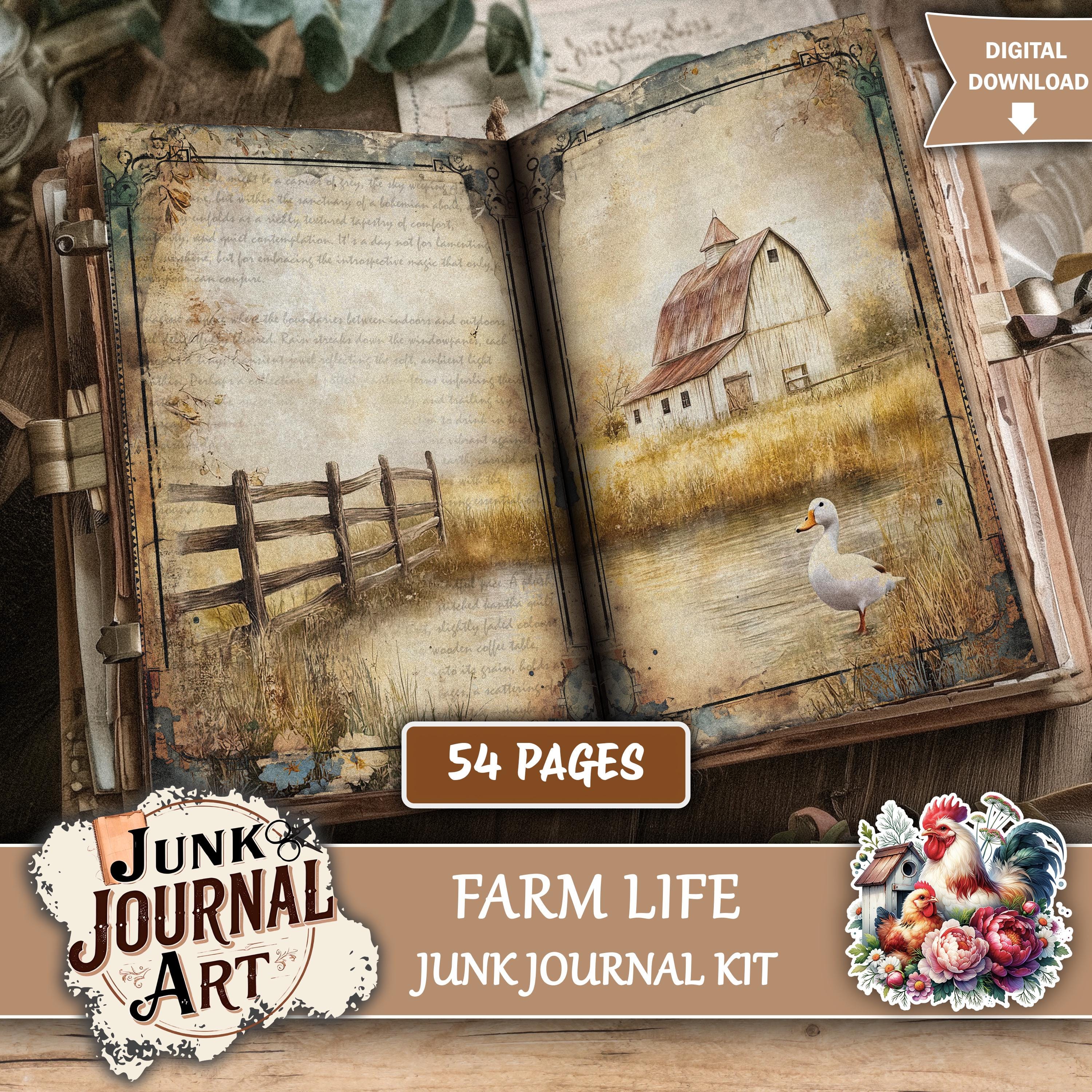 Farm Life Junk Journal - Junk Journal Supplies, Junk Journal Kits, Farm ...