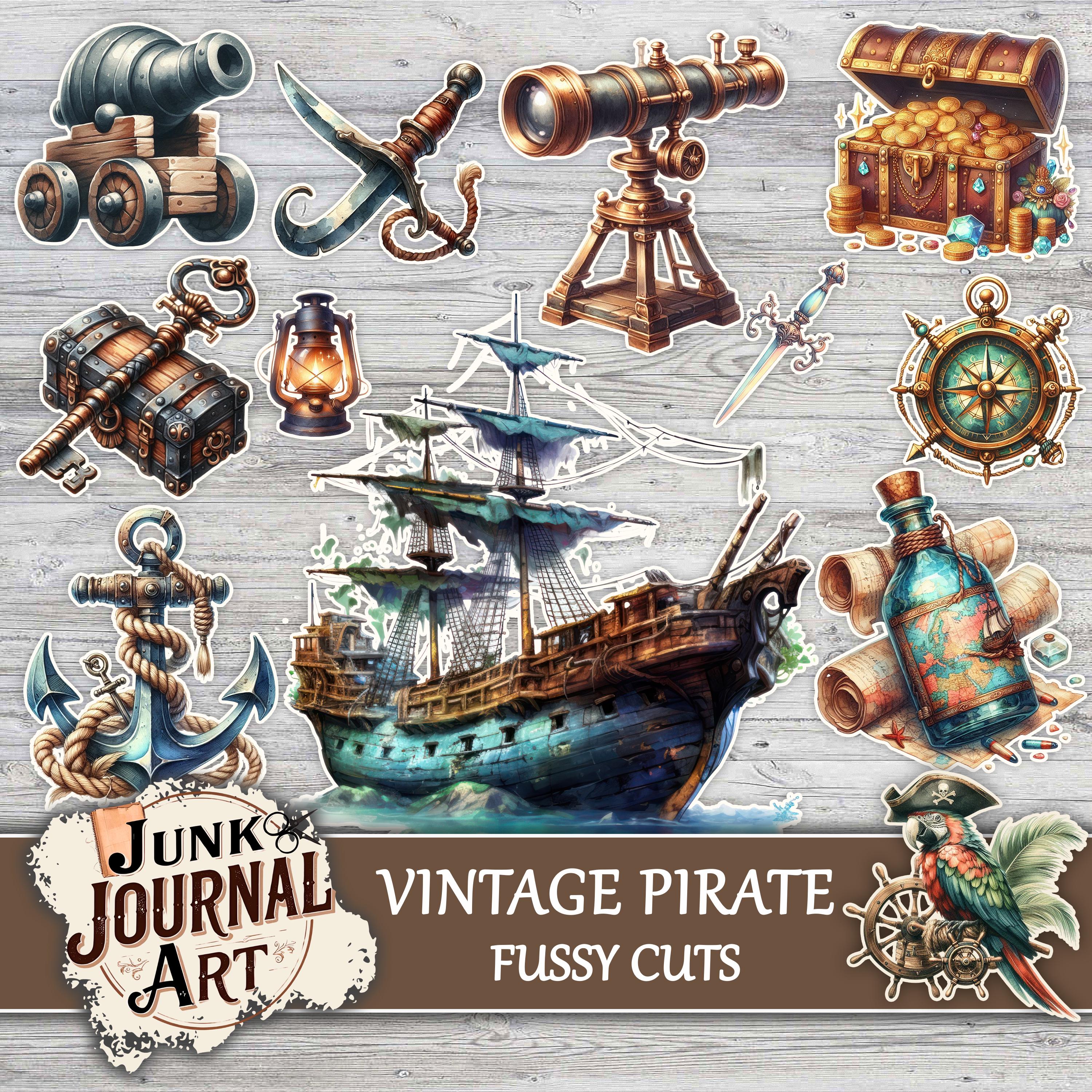 Pirate Junk Journals, Junk Journal Supplies, Junk Journal Kits, Vintage ...