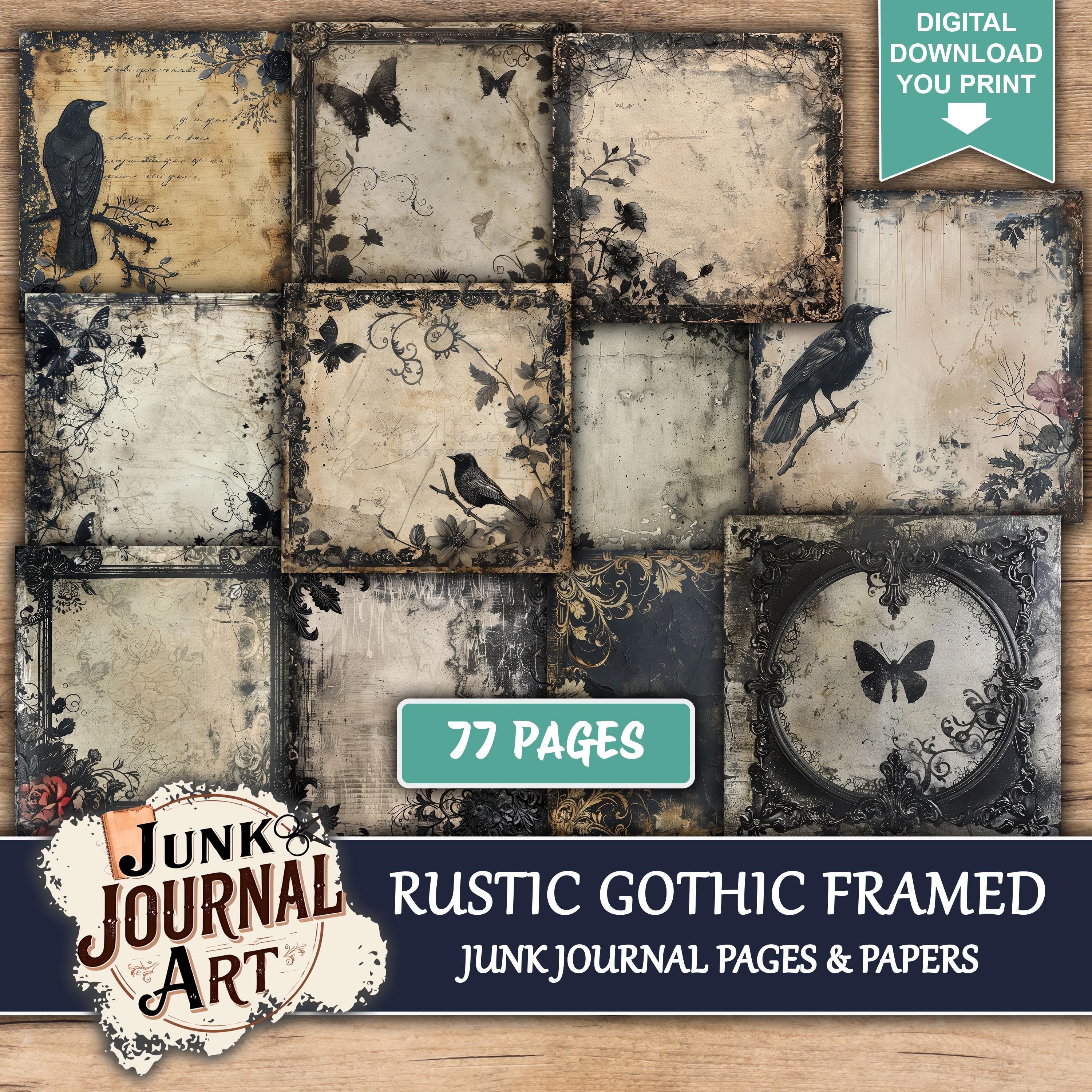 Framed Junk Journal, Gothic Junk Journal Kits, Junk Journal Supplies ...