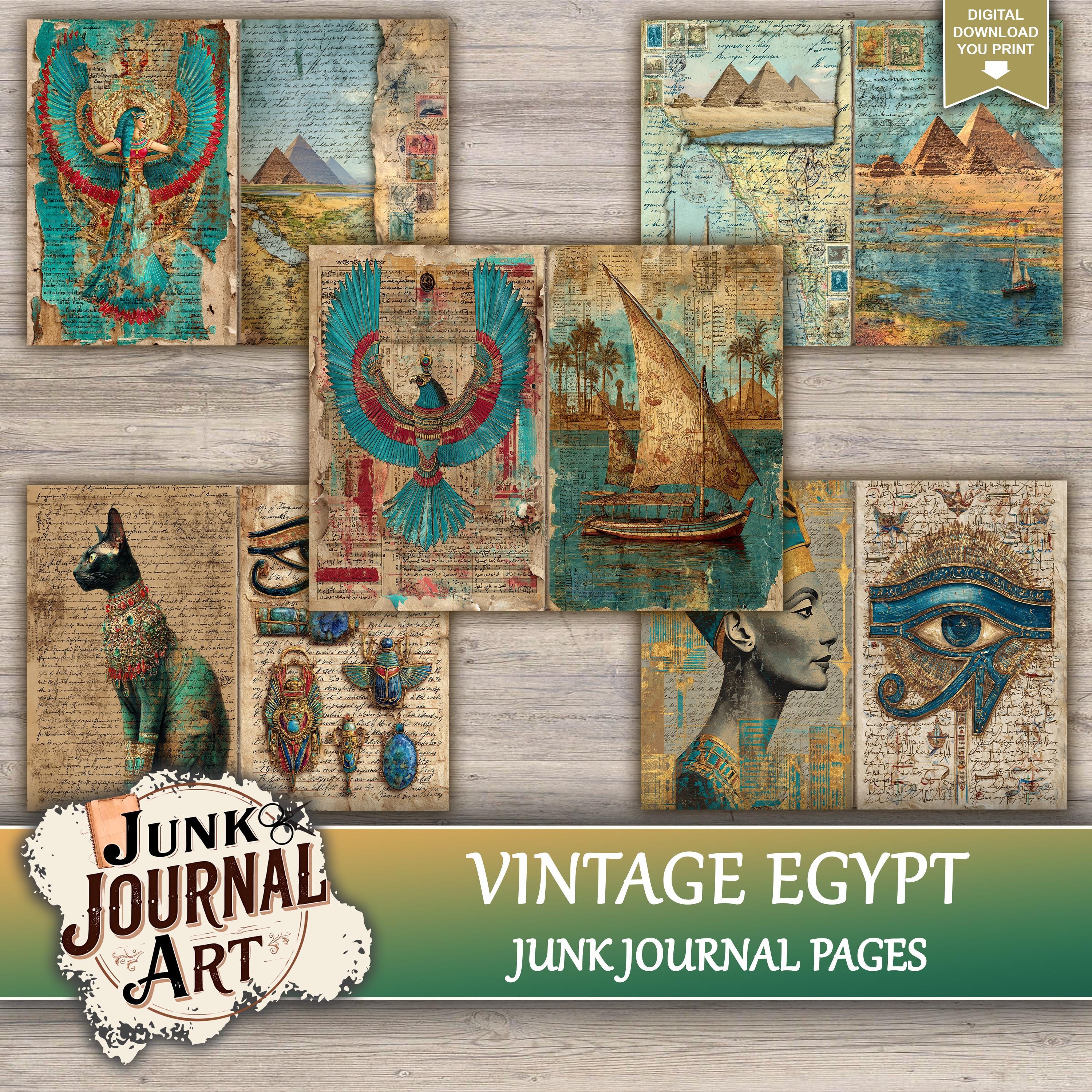 Vintage Egypt Junk Journal Printable Pages, Egyptian Kit, Ancient ...