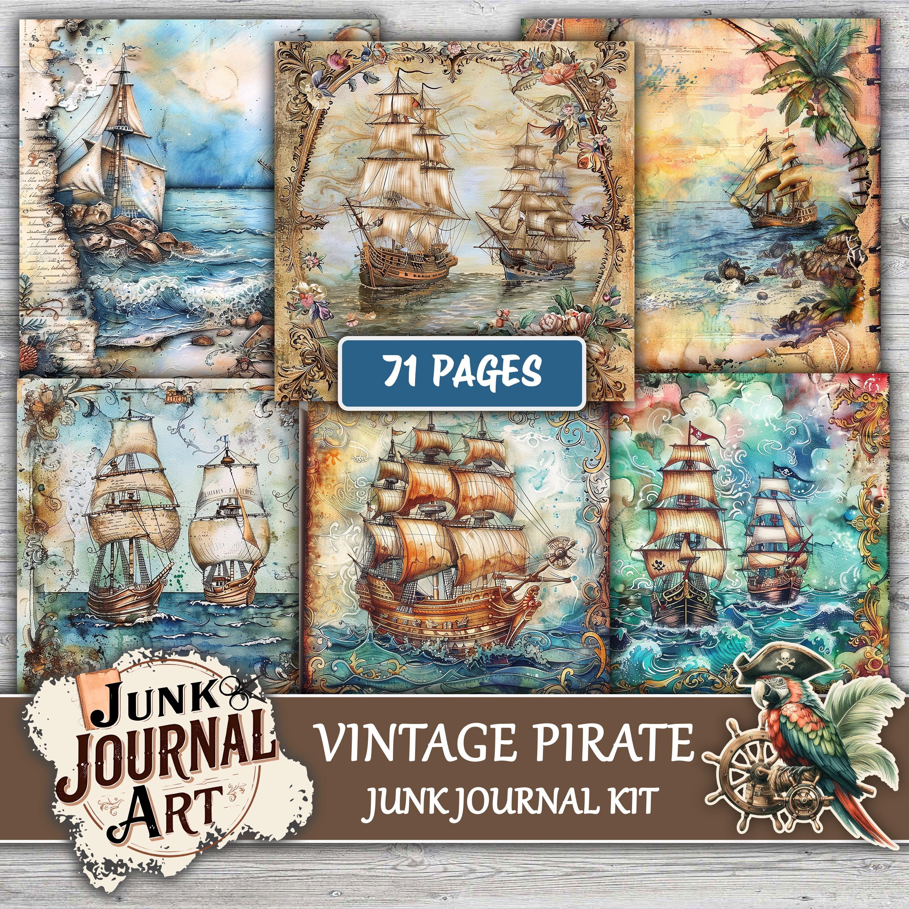 Pirate Junk Journals, Junk Journal Supplies, Junk Journal Kits, Vintage ...
