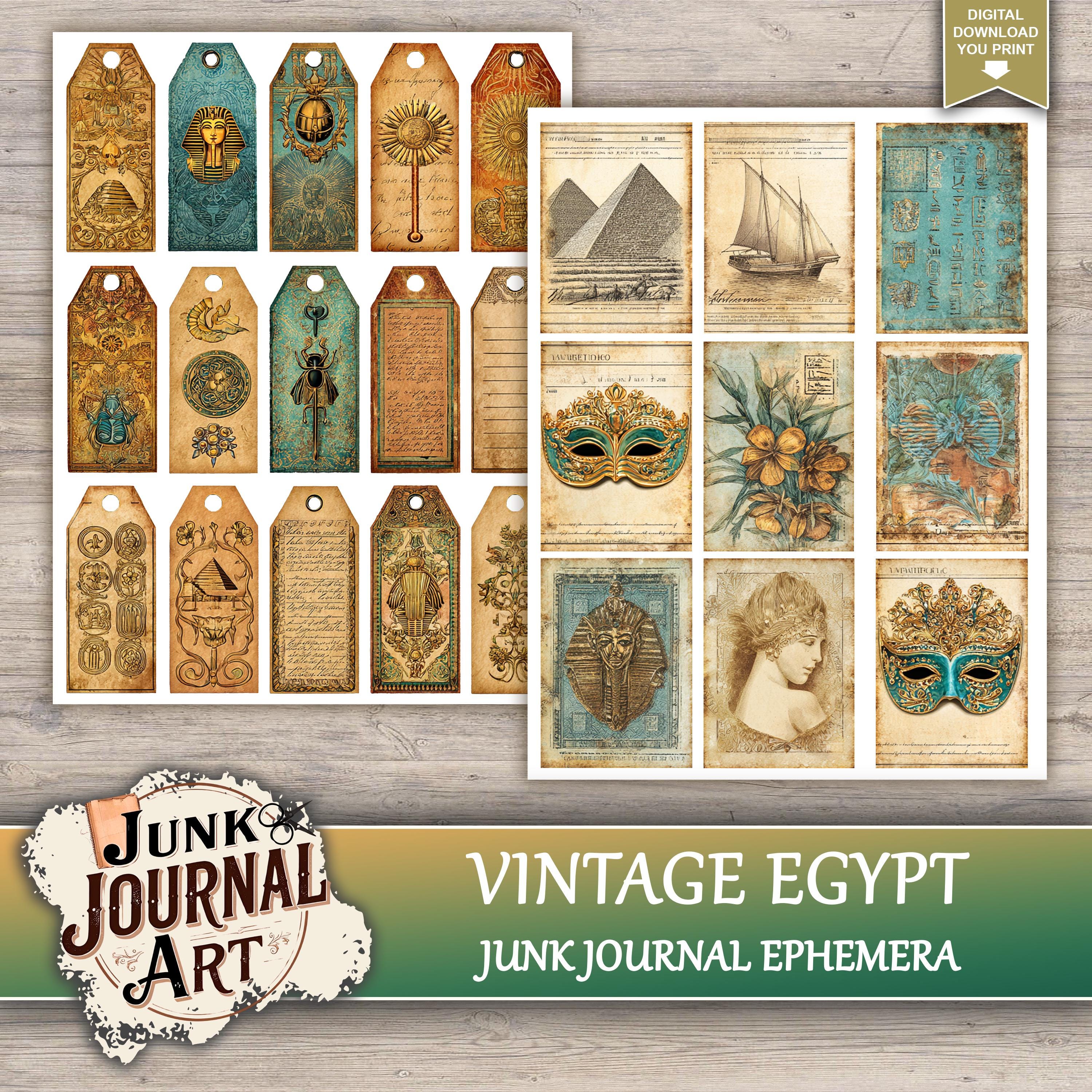 Vintage Egypt Junk Journal Printable Pages, Egyptian Kit, Ancient ...