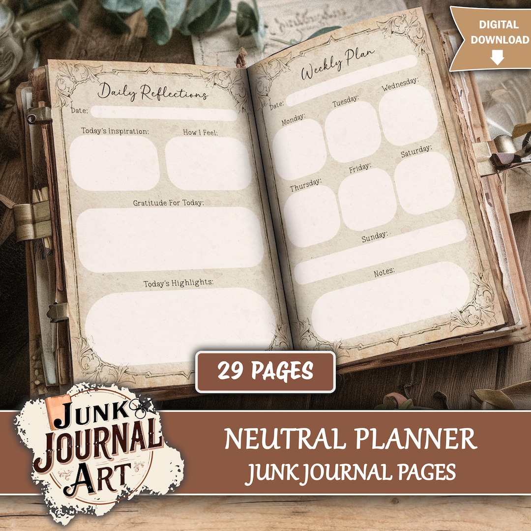Planner Junk Journal Kit, Junk Journal Supplies, Junk Journal Kits ...