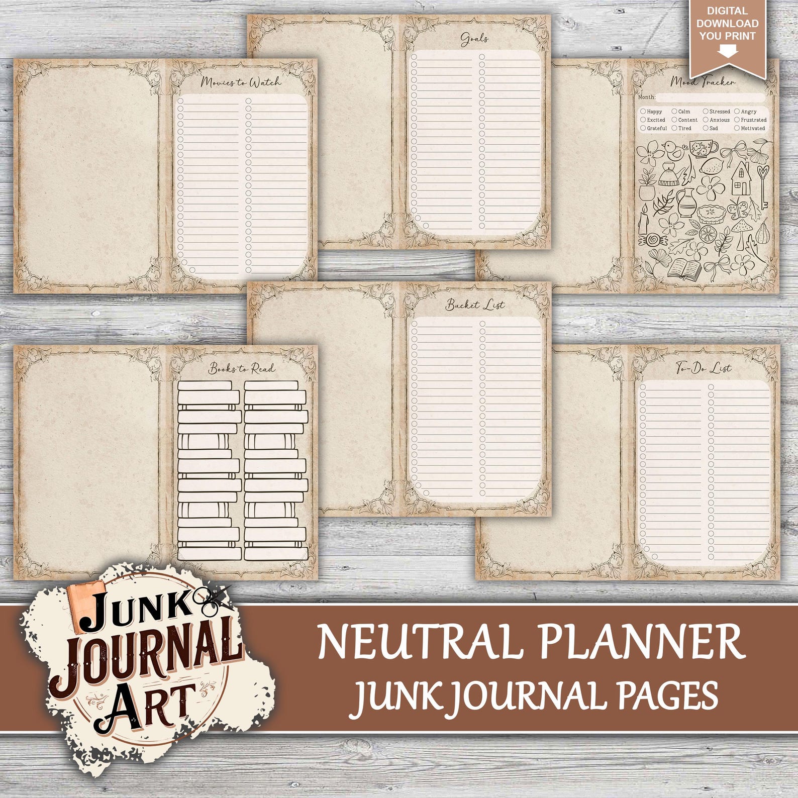 Planner Junk Journal Kit, Junk Journal Supplies, Junk Journal Kits ...