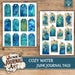 Cozy Water Junk Journal Pages Printable, Blue Rain Ephemera, Ocean ...